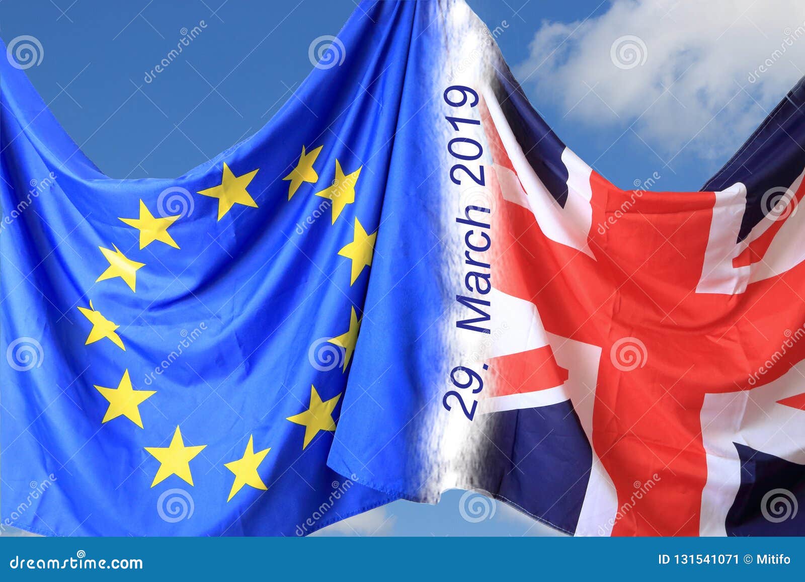 Date for Brexit, Divorce Date from Europe and UK Stock Image - Image of ...
