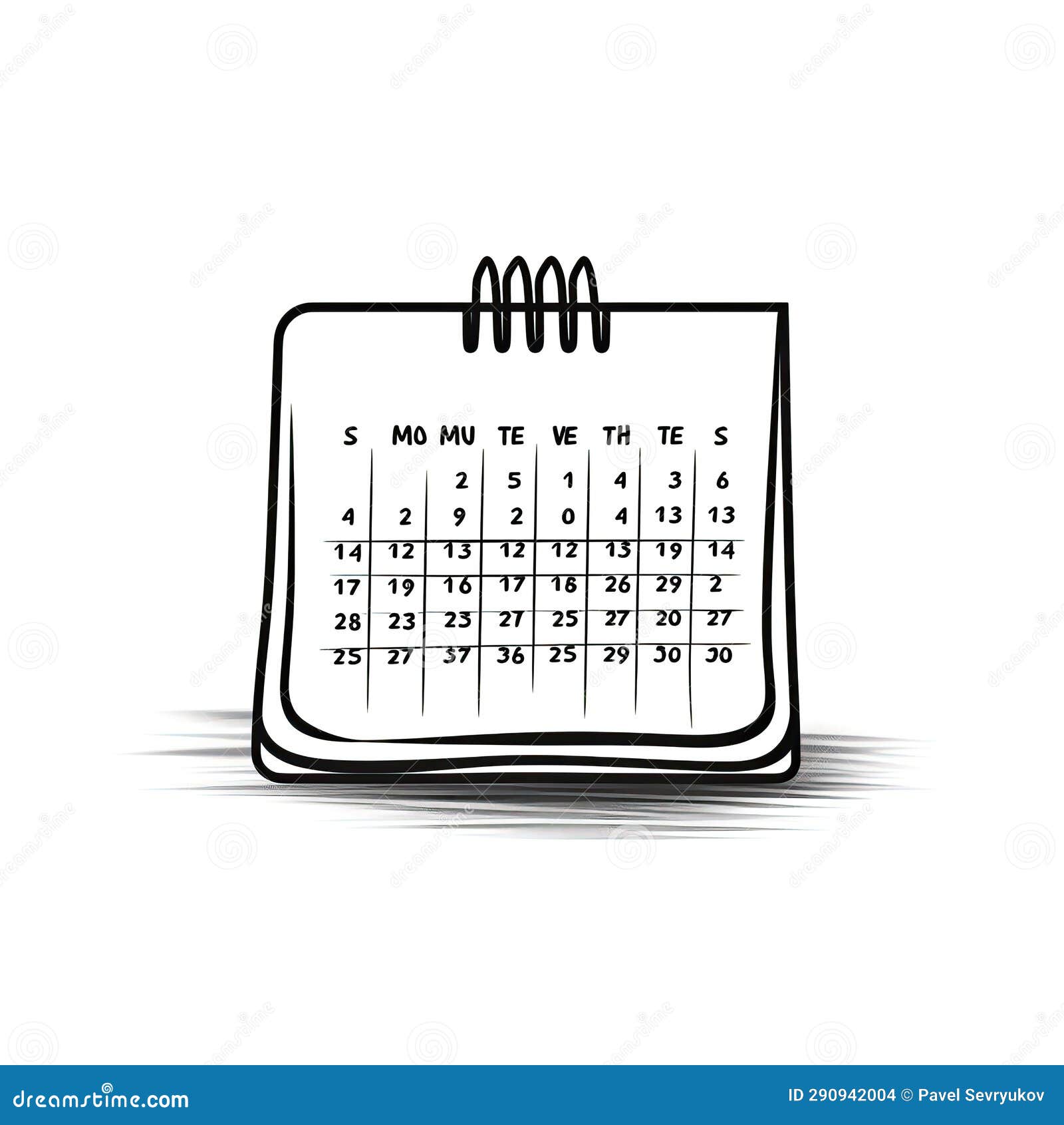 Date calendar ai generated stock illustration. Illustration of sign ...