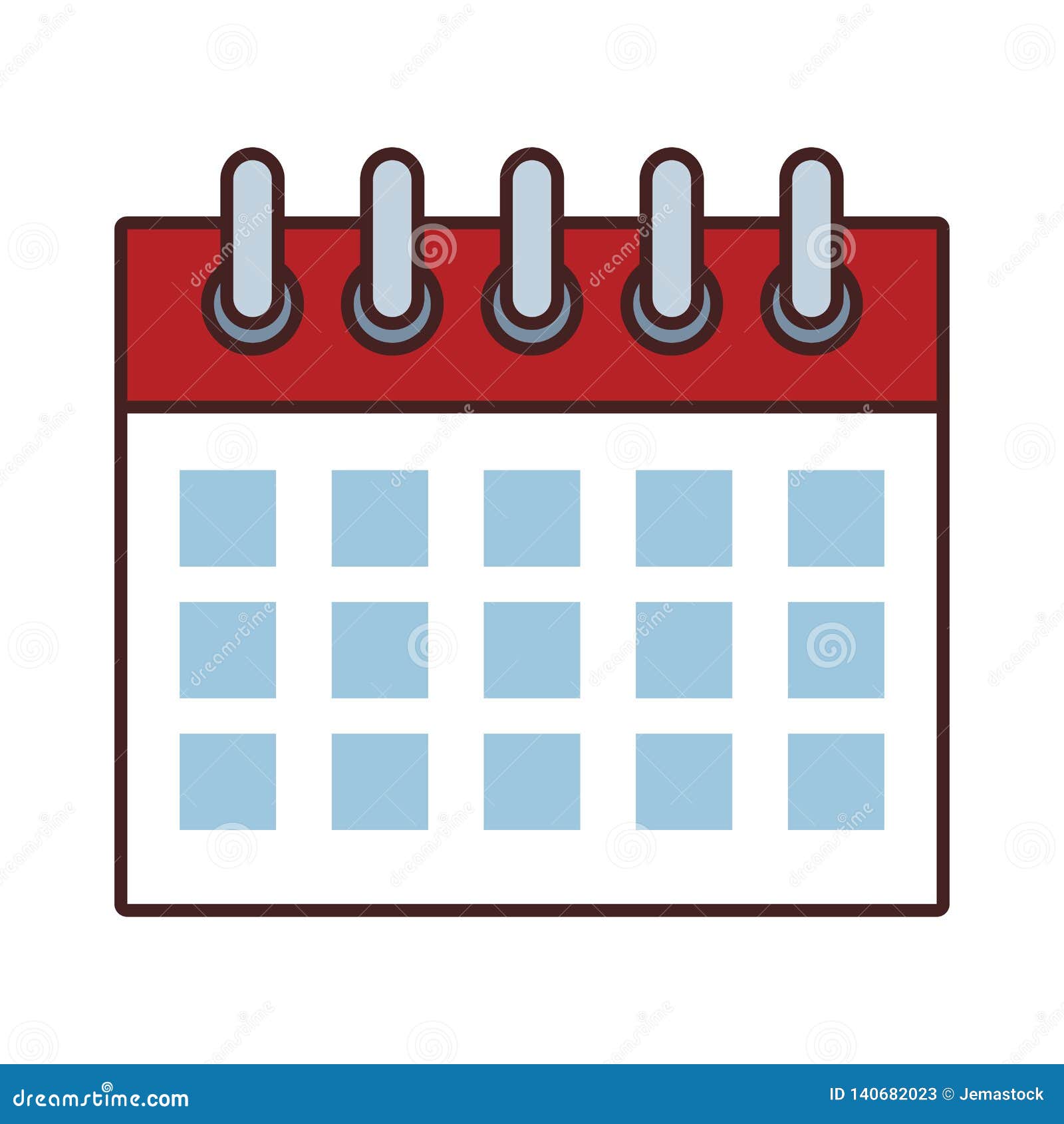 Date calendar cartoon stock vector. Illustration of week - 140682023