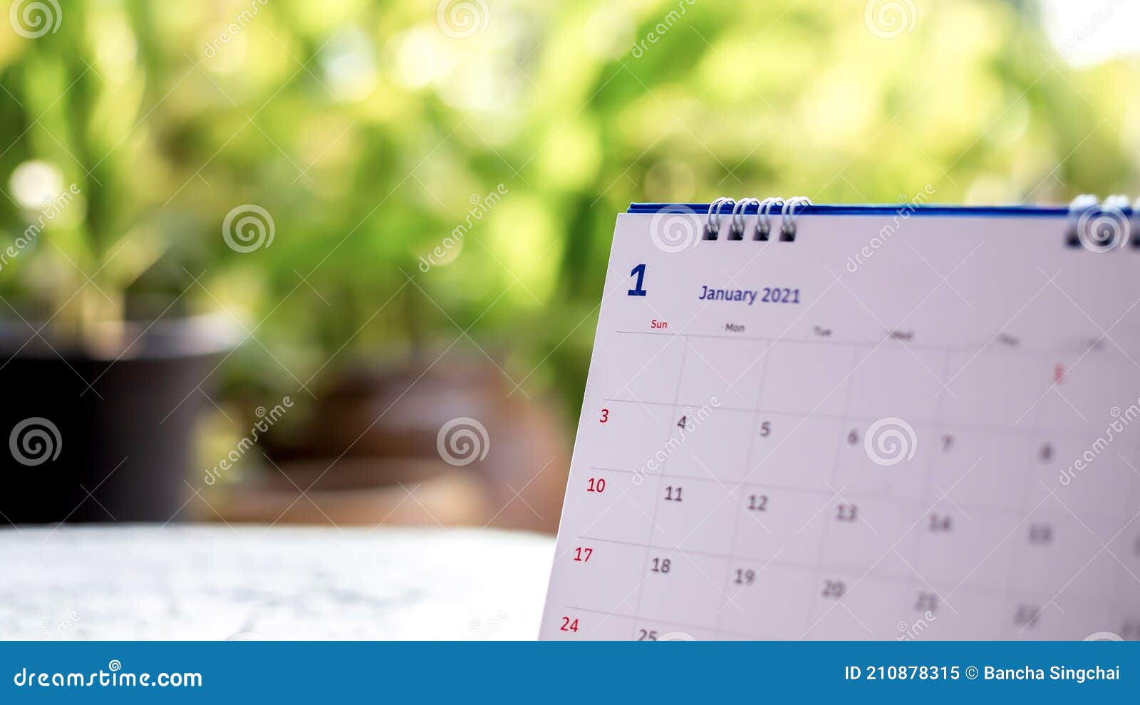 The Date on the Calendar Indicates the New Beginning of the Year. Stock ...