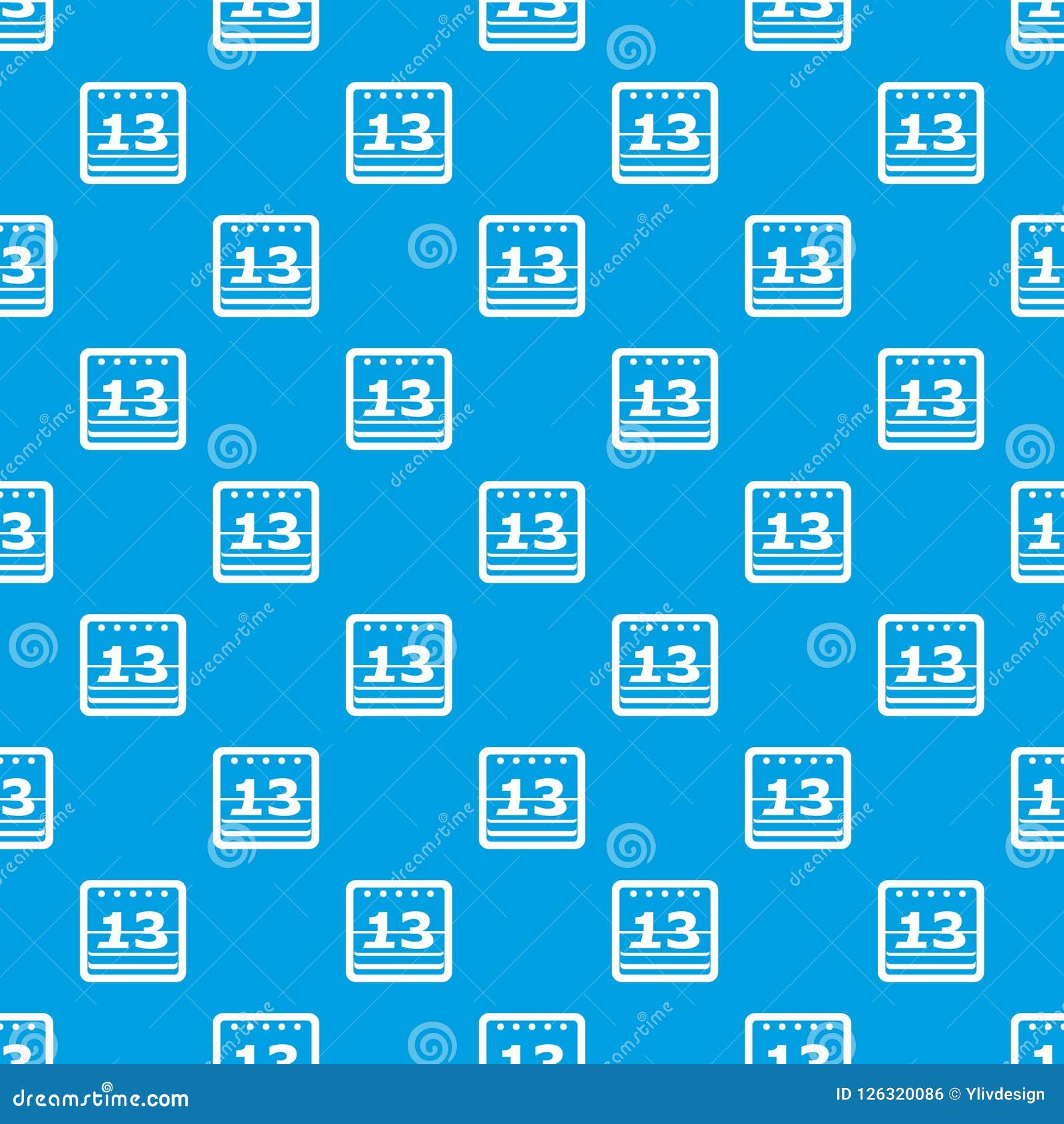 Date Calendar Pattern Vector Seamless Blue Stock Vector - Illustration ...