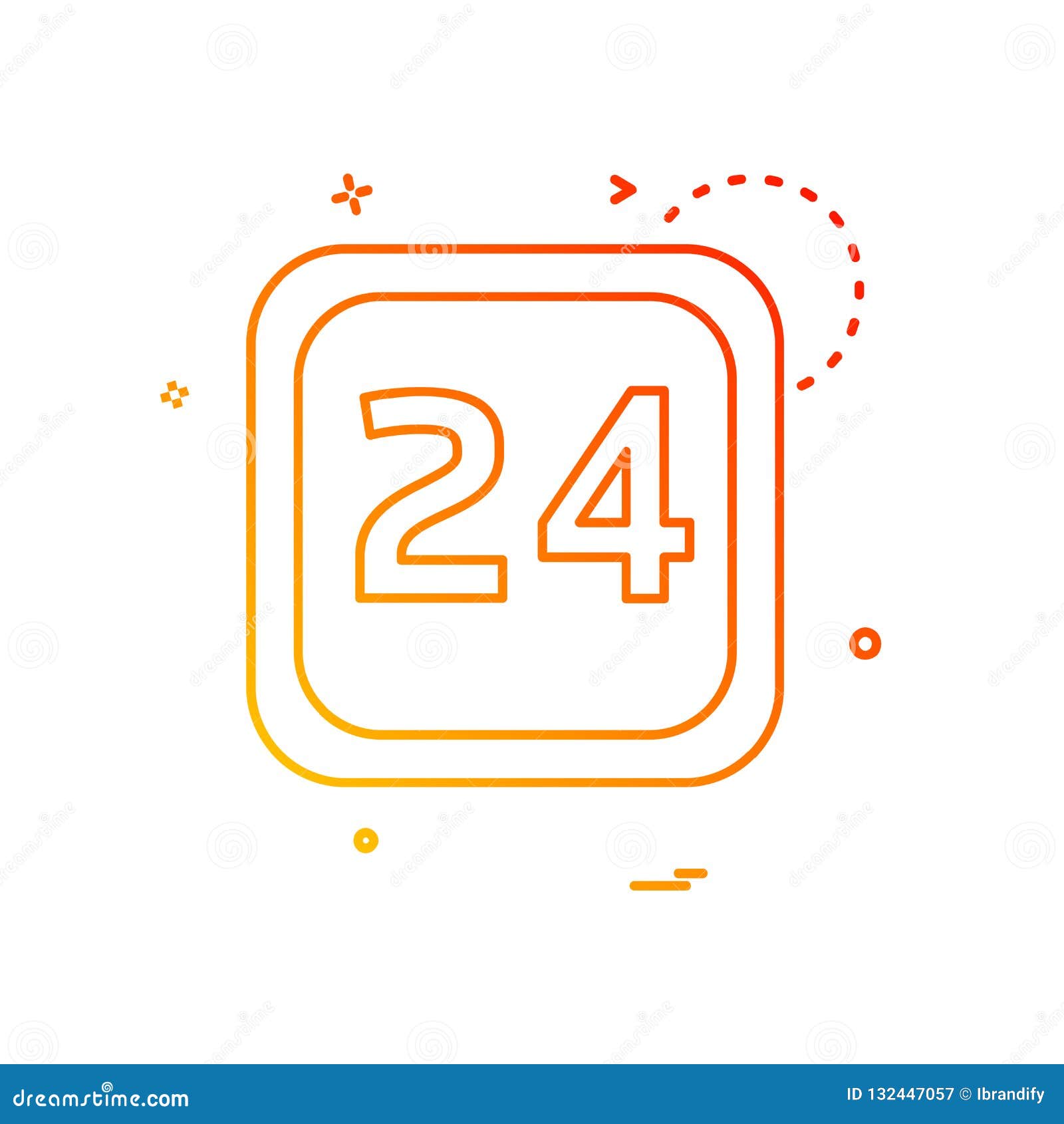 24 Date Calender Icon Design Vector Stock Vector - Illustration of ...