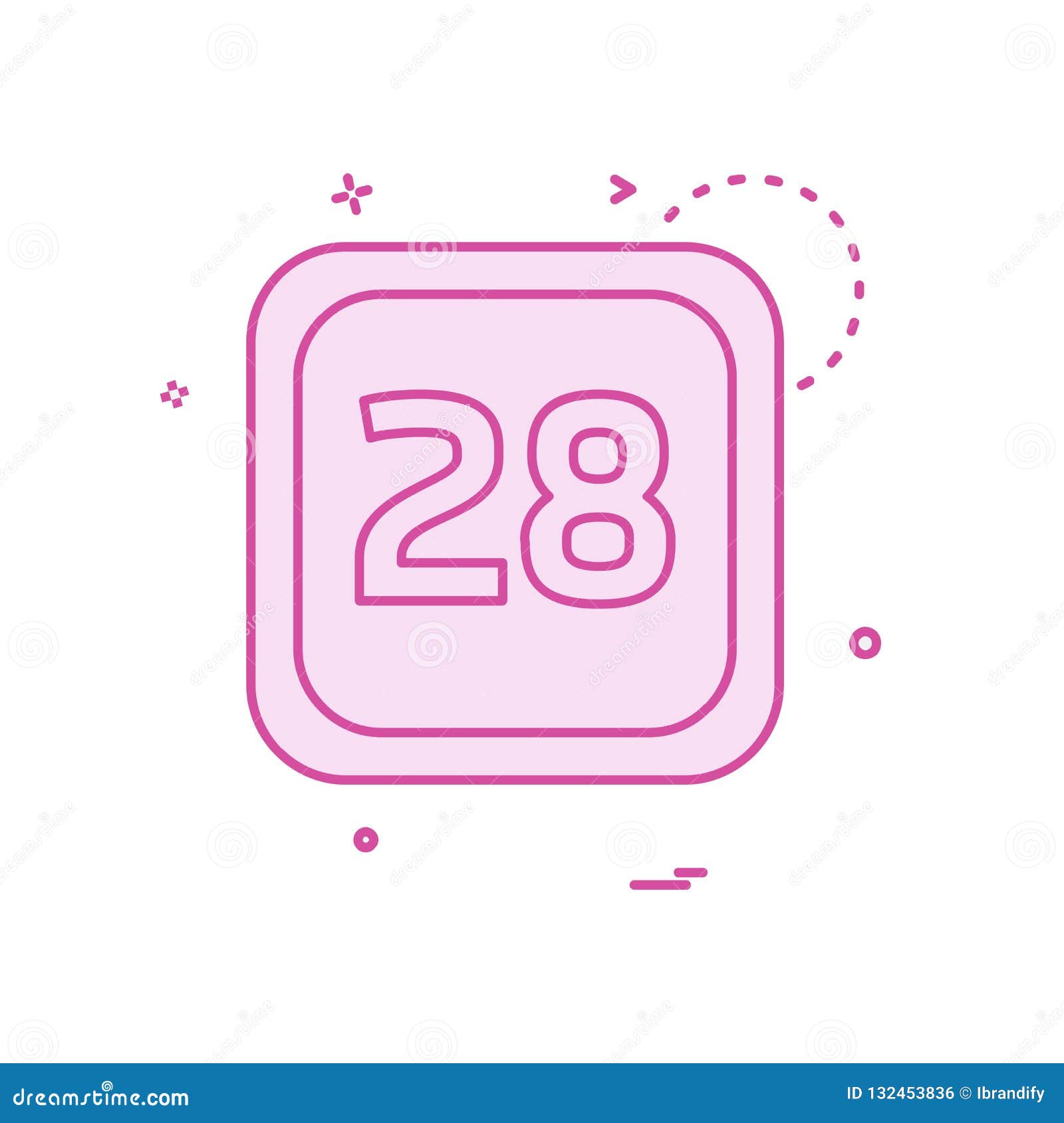 28 Date Calender Icon Design Vector Stock Vector - Illustration of ...