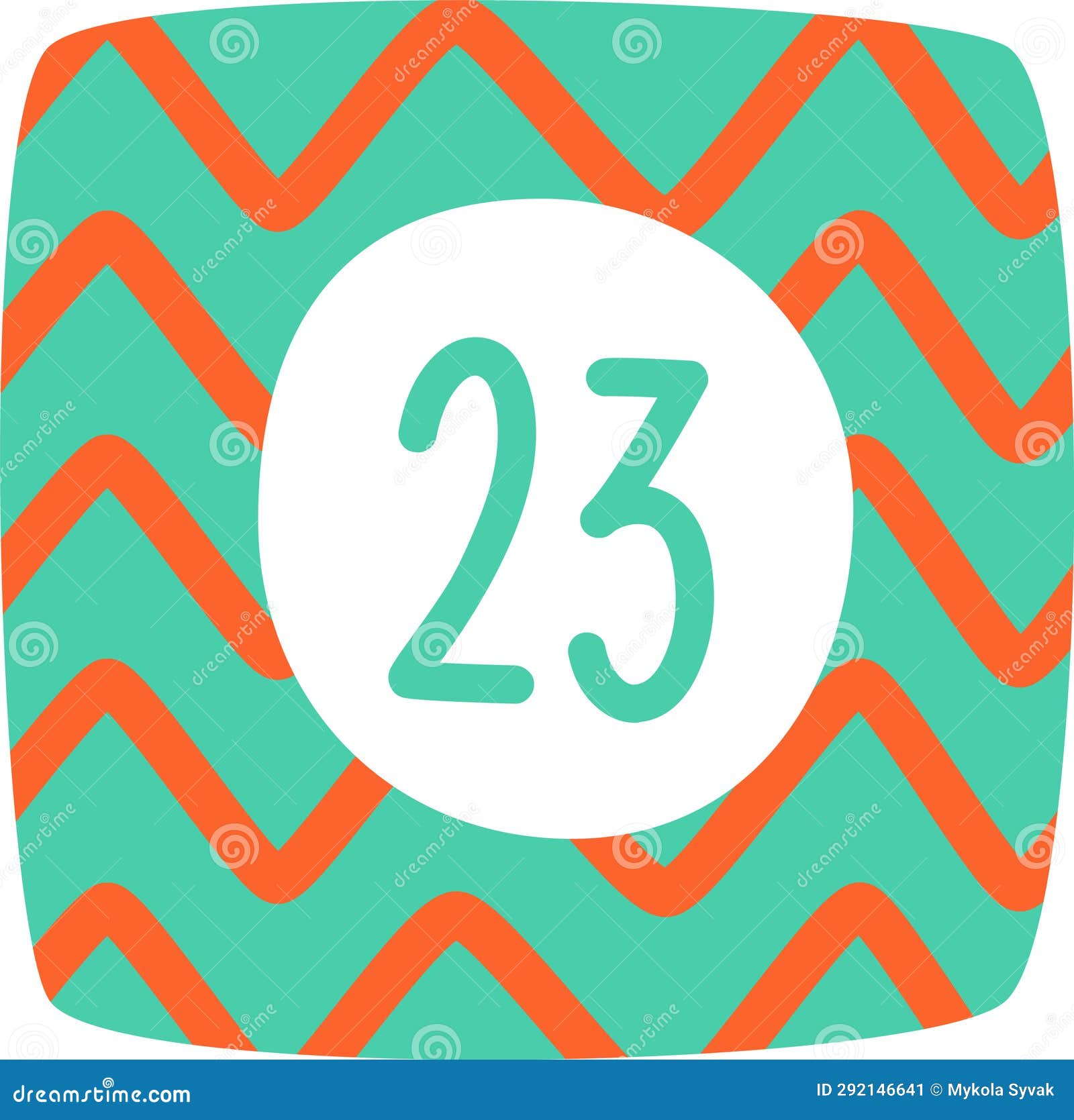 23 Date Christmas Calendar Sticker Stock Illustration - Illustration of ...