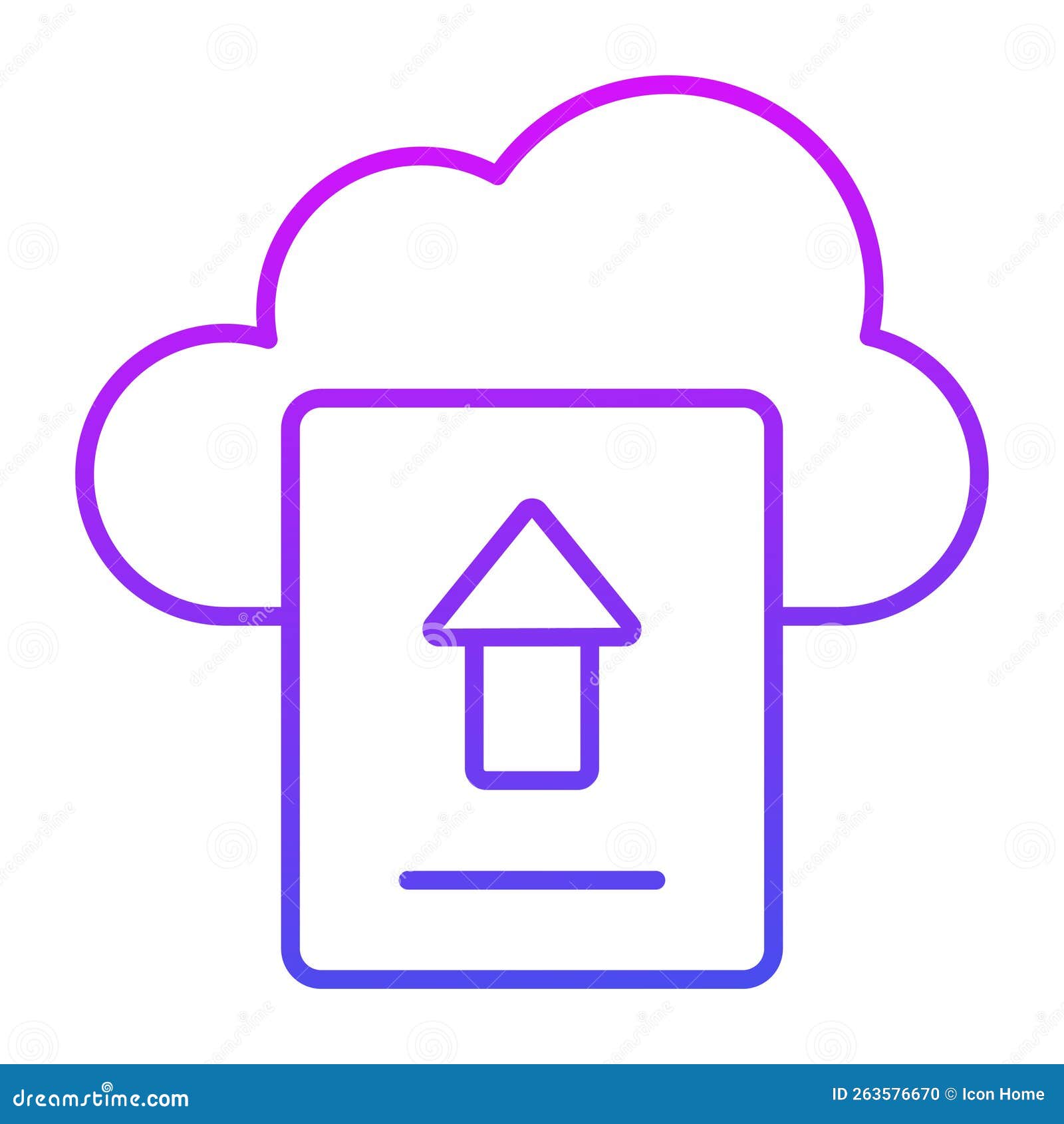 Date Cloud Icon Modern Illustration Stock Vector - Illustration of ...