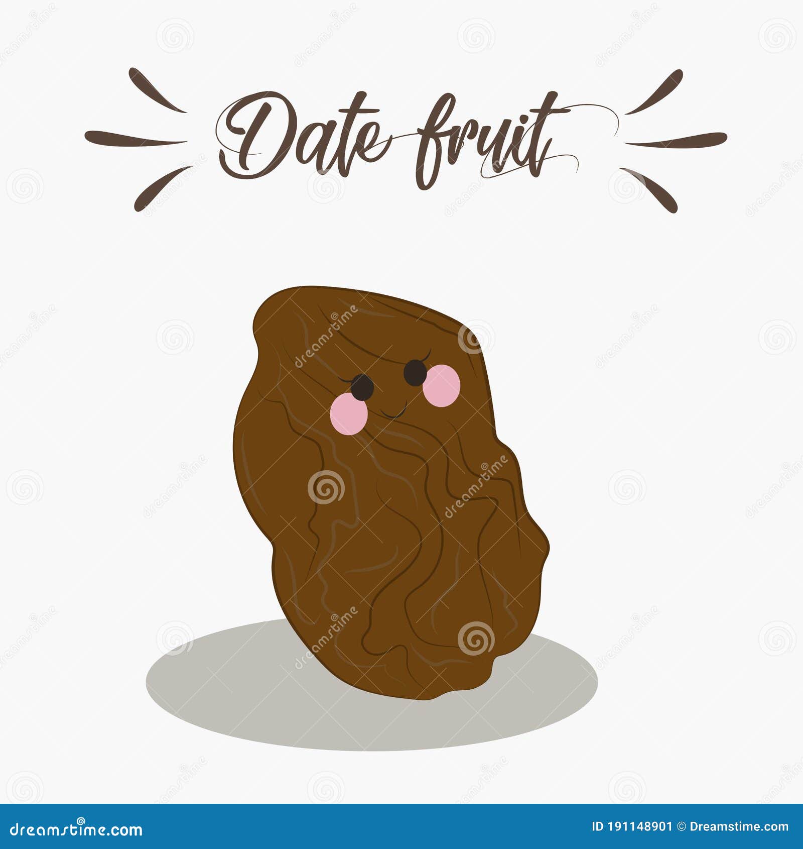 Cartoon date fruit stock vector. Illustration of eating - 191148901