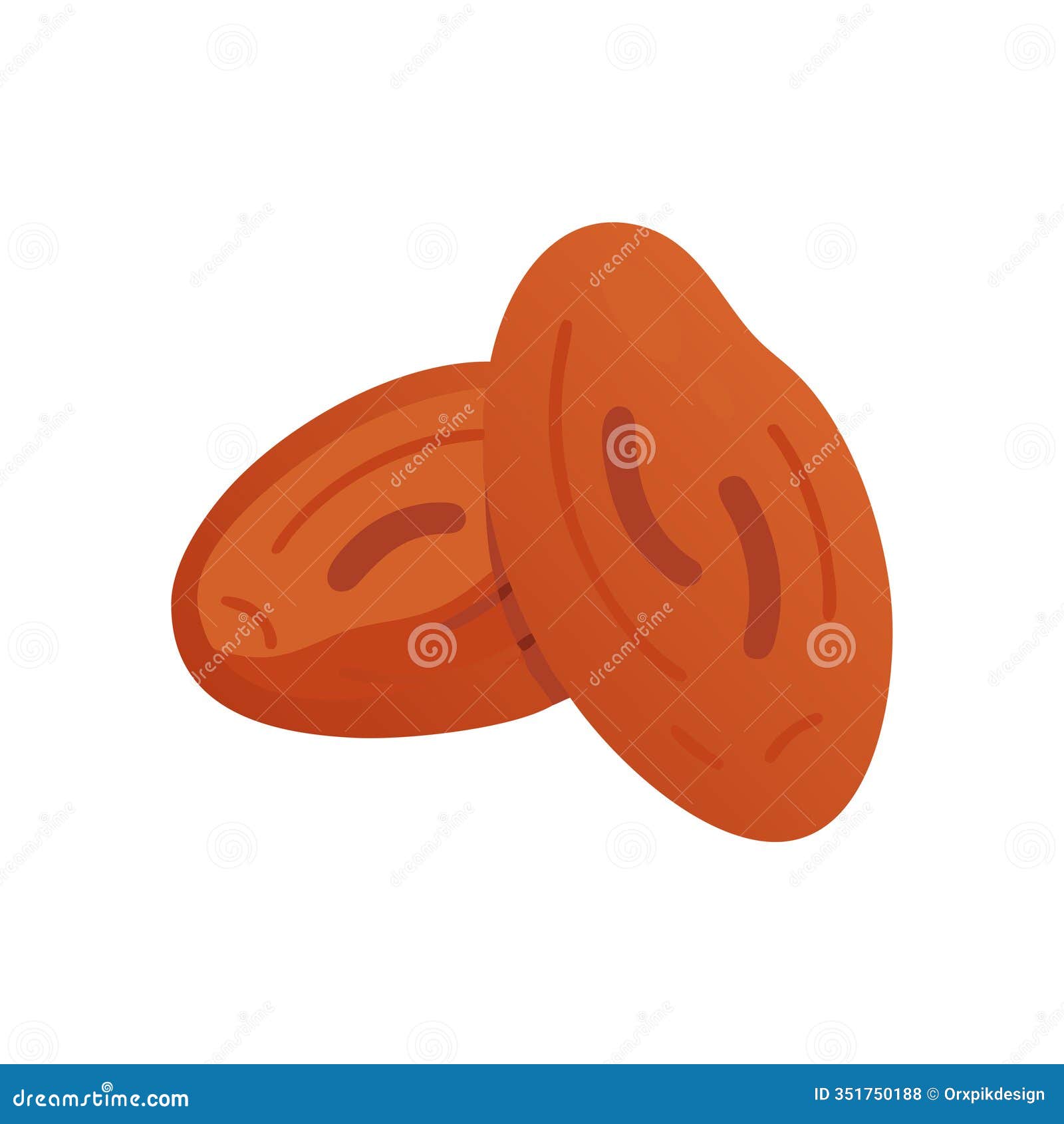 Date Fruit Icon for Healthy Snacking Stock Illustration - Illustration ...