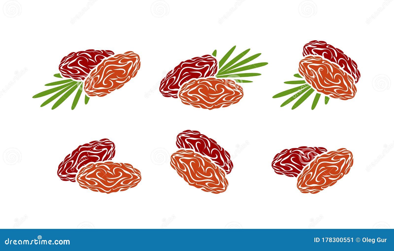 Date Fruit Vector Menu Design Templates. Vector Fruit Illustration With ...