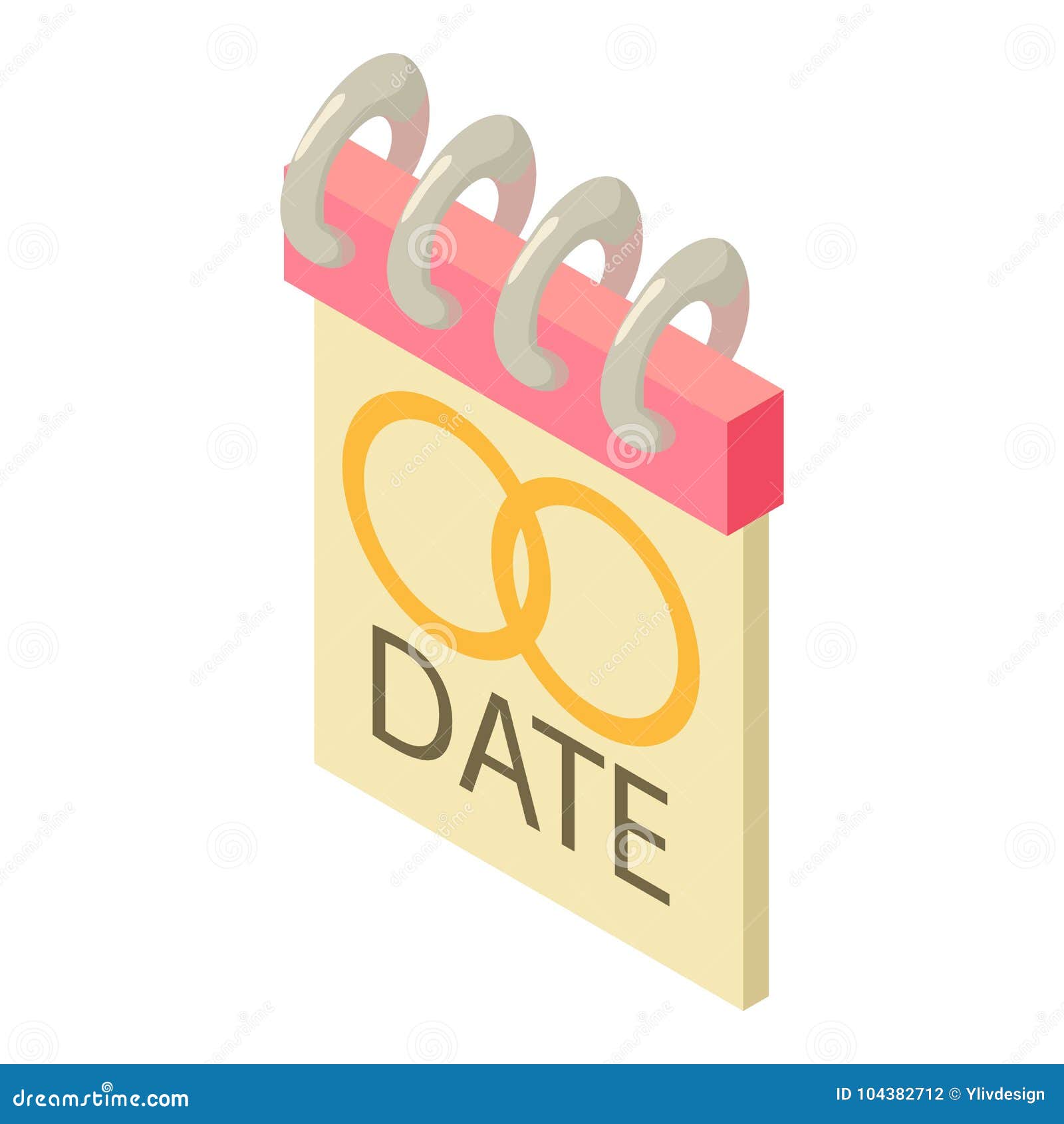 Date icon, isometric style stock vector. Illustration of sheet - 104382712