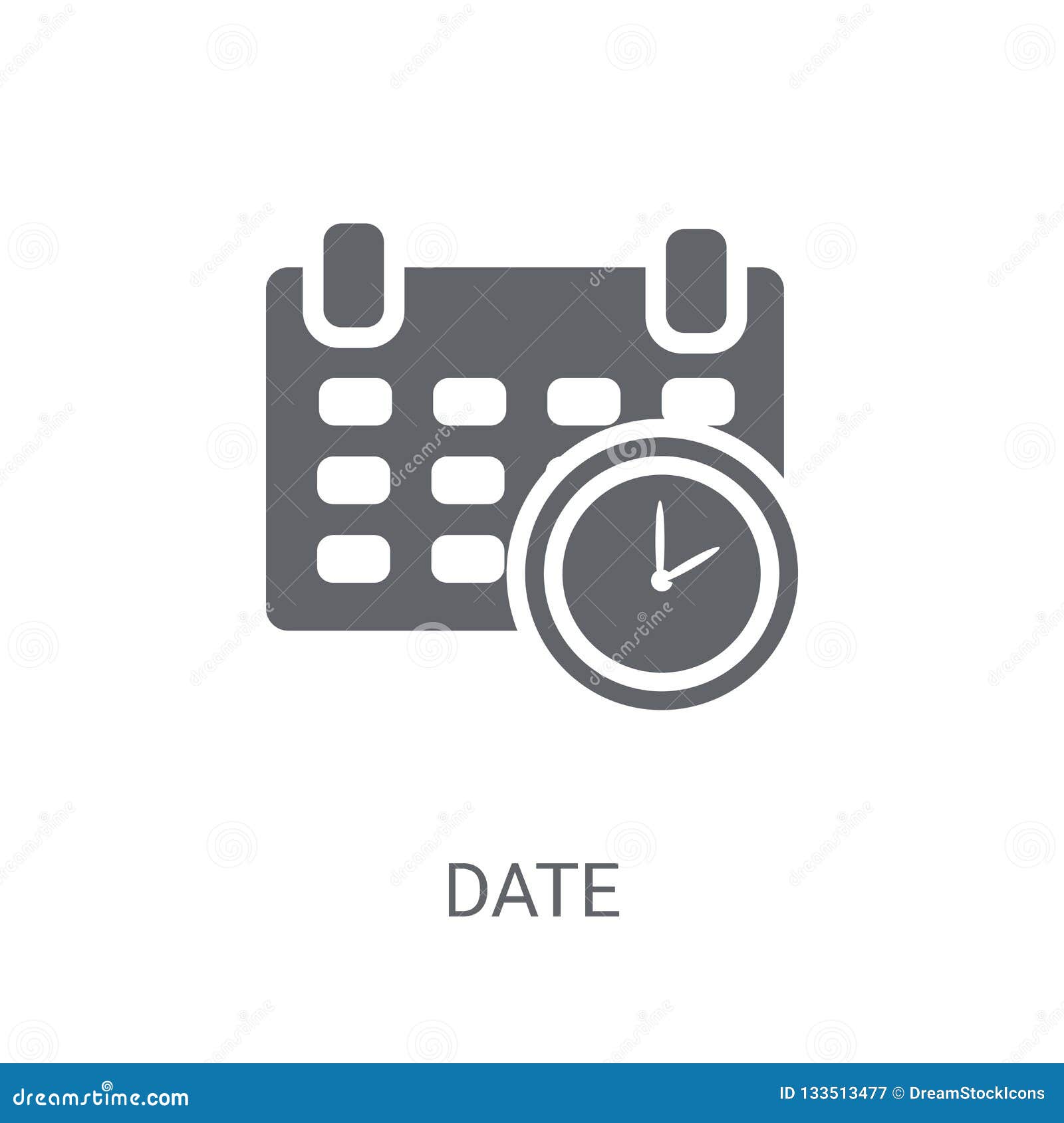 Date Icon. Trendy Date Logo Concept on White Background from Hum Stock ...