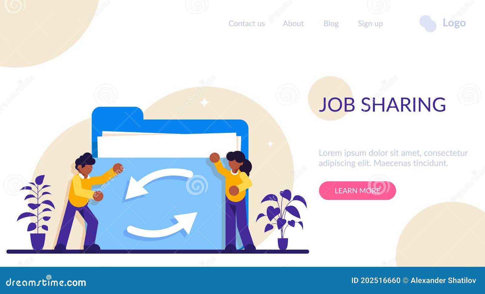 Date Or Job Sharing Concept. Delegating Duties And Responsibilities To ...