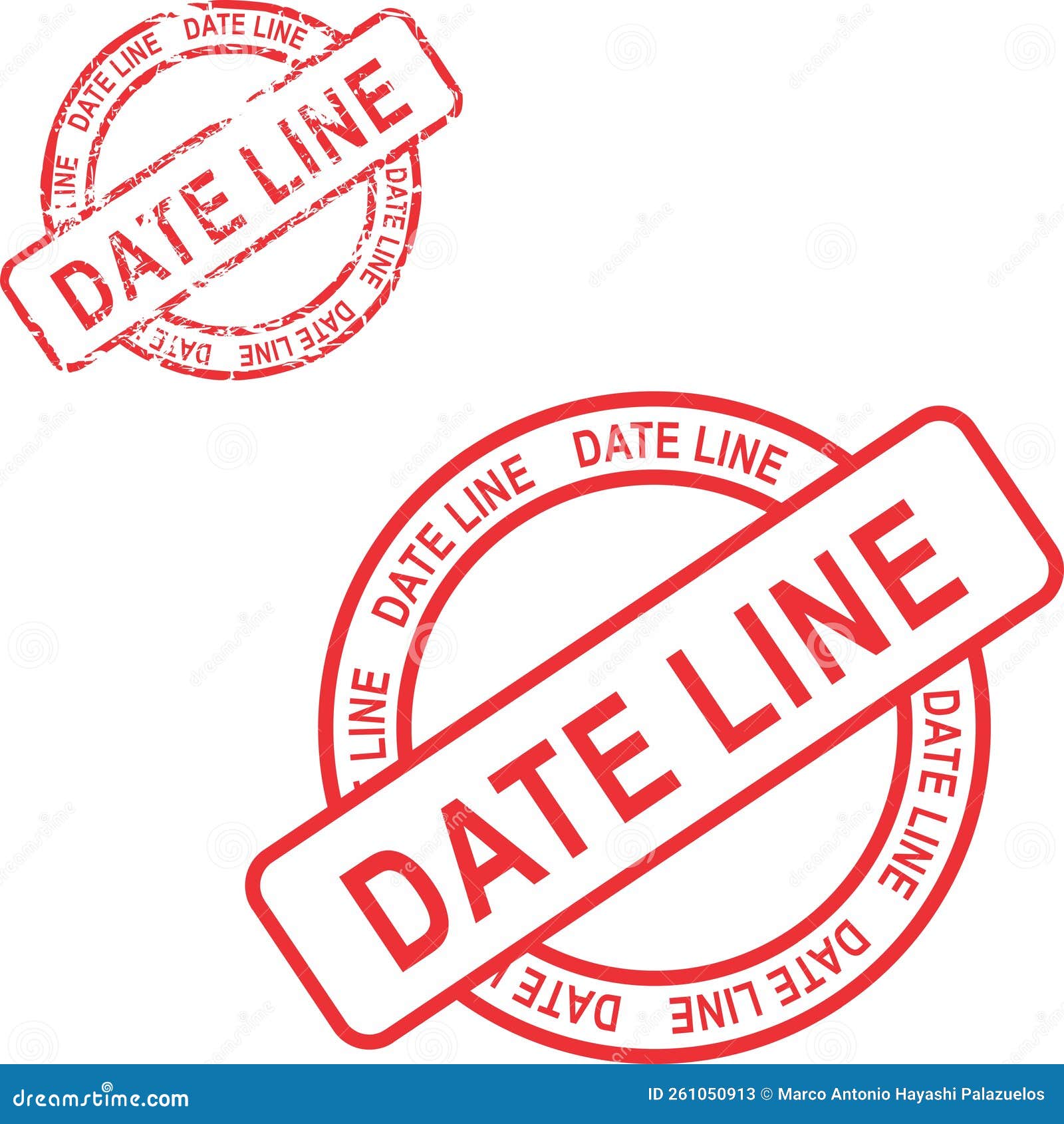 Date Line Red Stamp Sticker in Vector Format Very Easy To Edit Stock ...