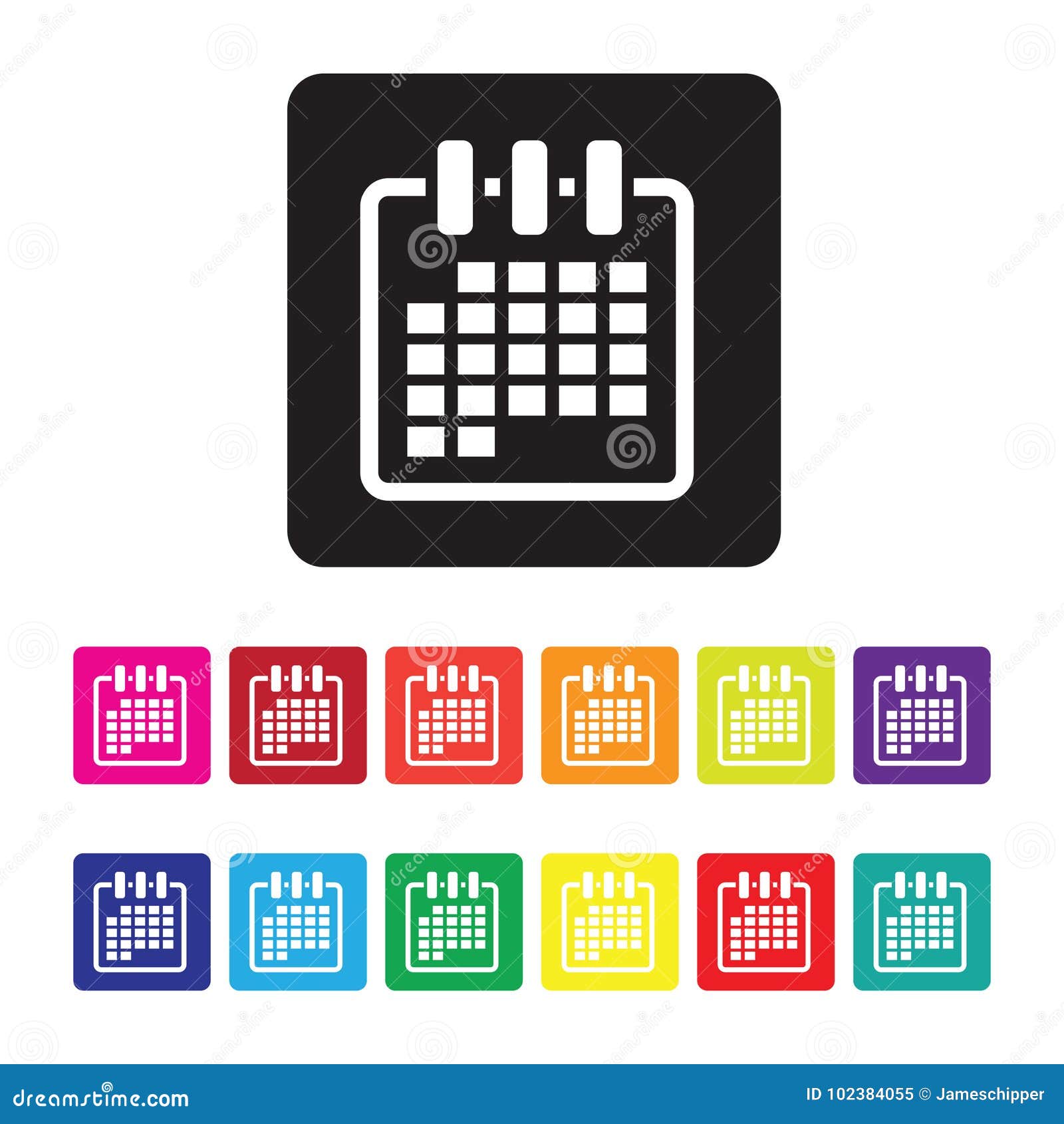 Date organising icon set stock vector. Illustration of appoint - 102384055
