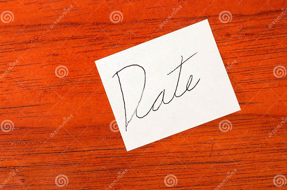 Date- Post it Note on Wood Background Stock Photo - Image of green ...