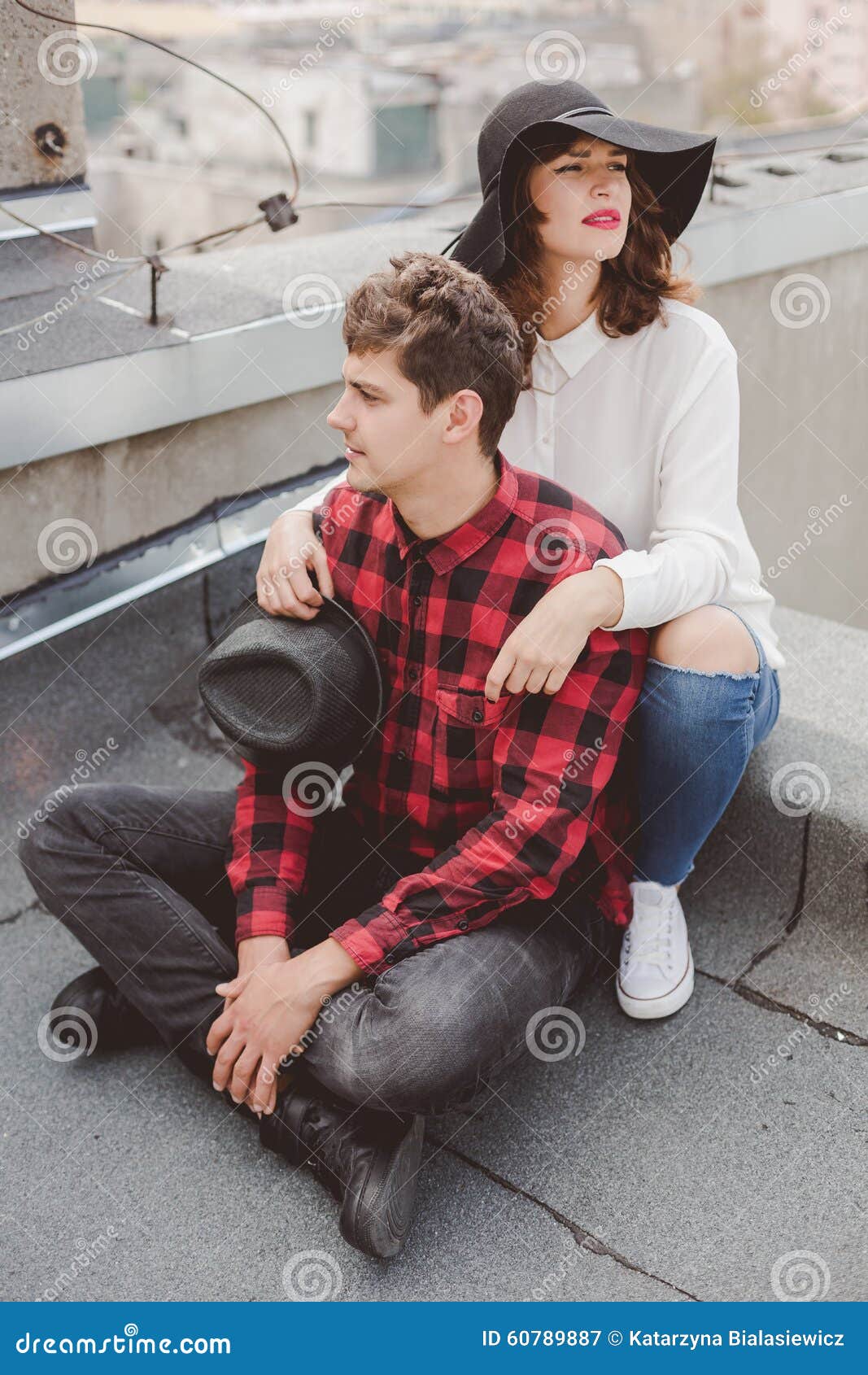 Date on the roof stock image. Image of romance, outside - 60789887