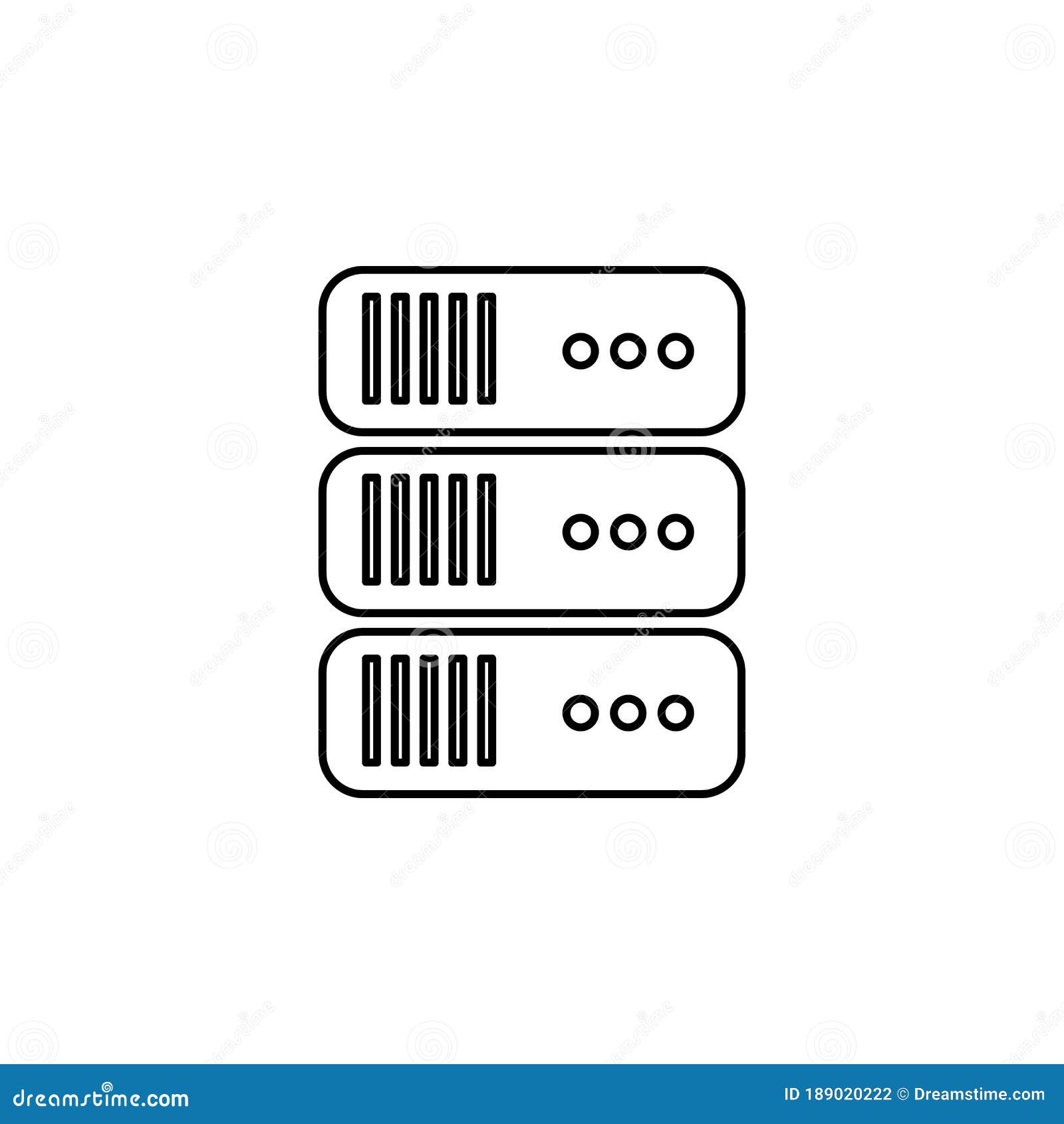 Date Server Outline Icon. Element of Equipment Icon for Mobile Concept ...