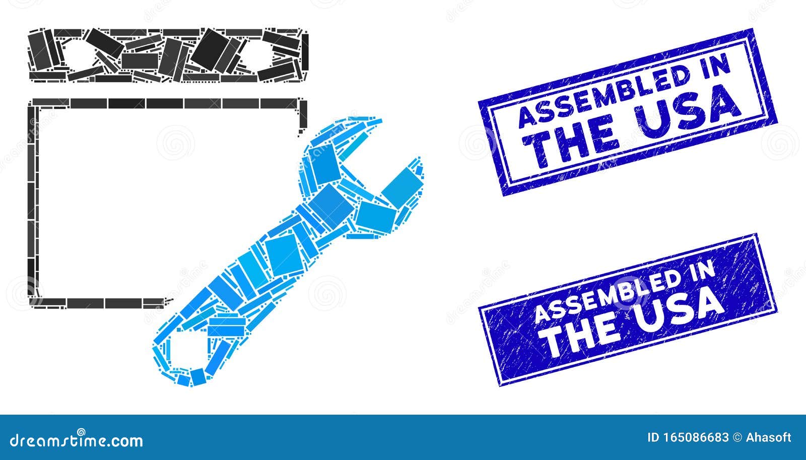 Date Setup Mosaic and Scratched Rectangle Assembled in the USA ...