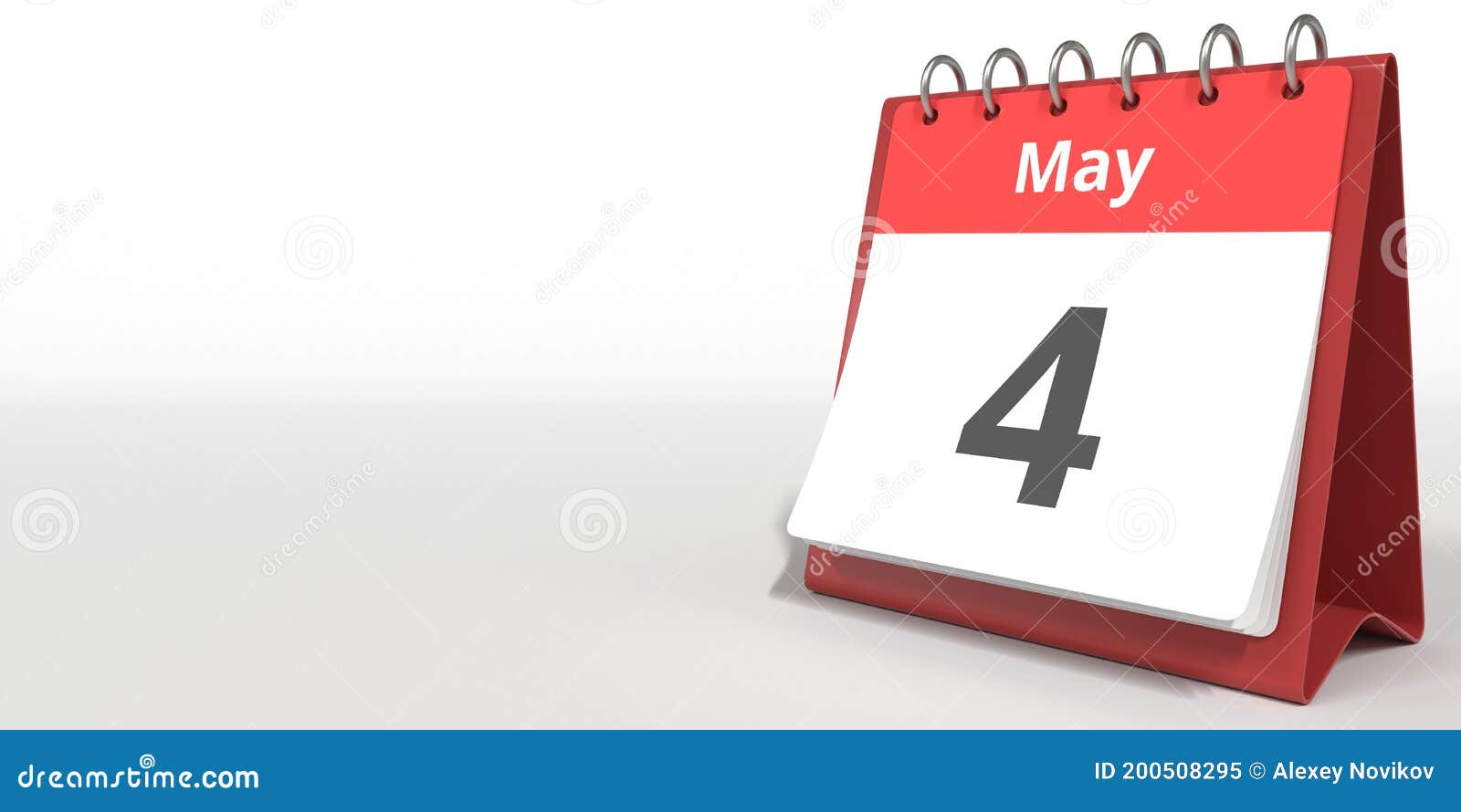 May 4 Date on the Flip Calendar Page, 3d Rendering Stock Illustration ...