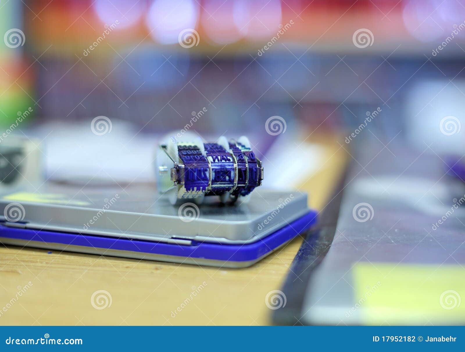 Date stamp stock photo. Image of utensils, stationery - 17952182