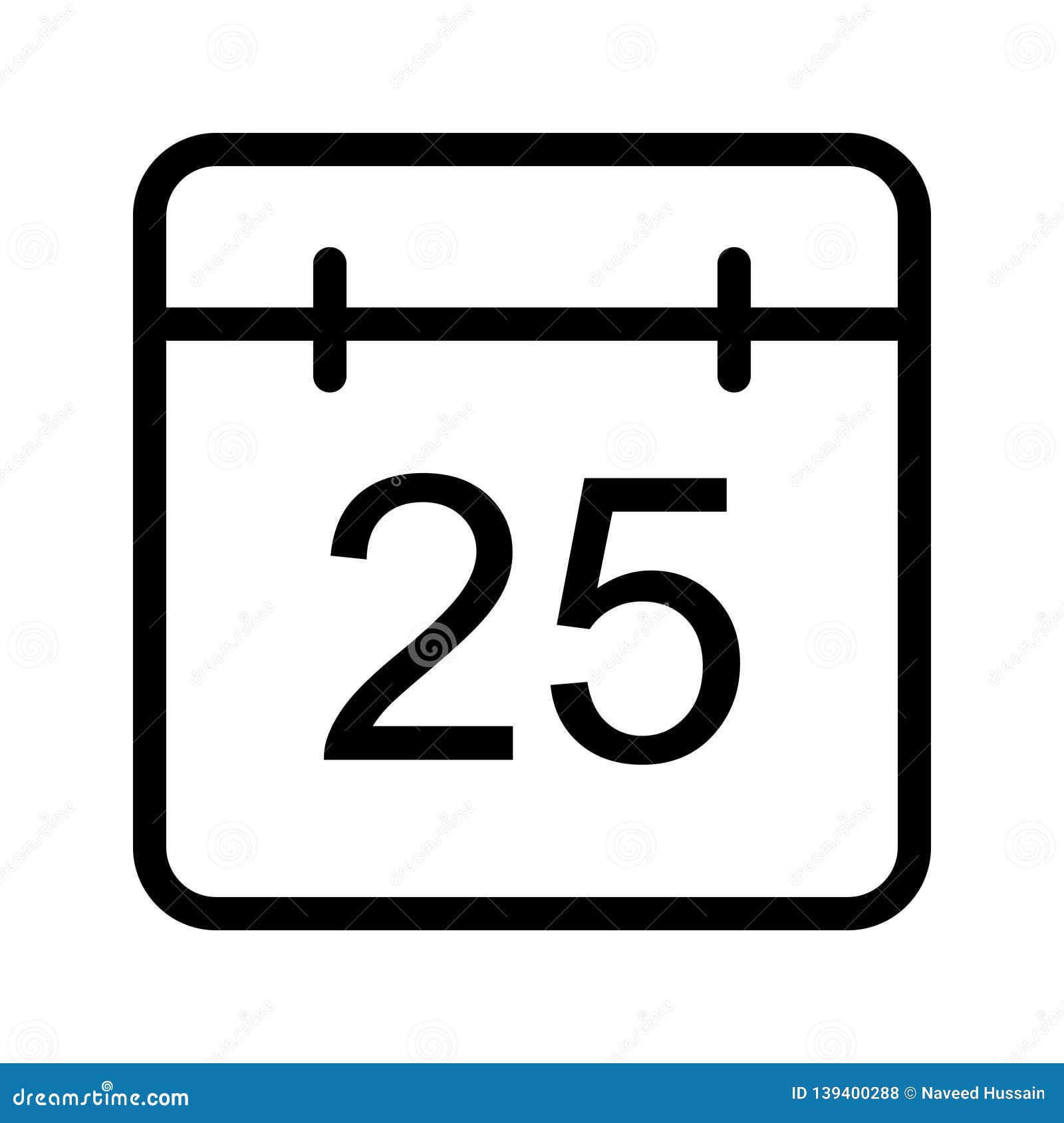 Date thin line vector icon stock vector. Illustration of abstract ...