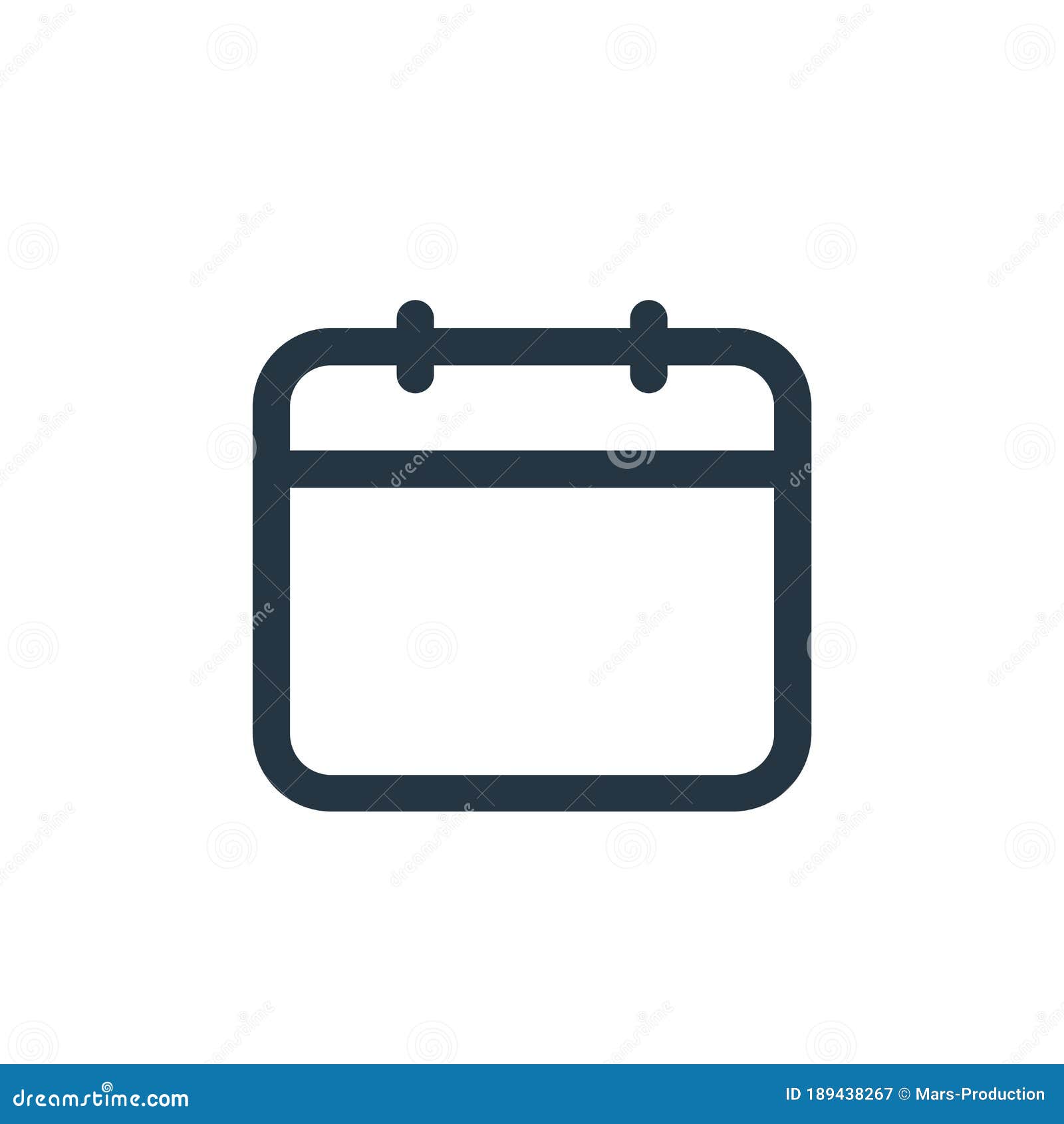 Date Vector Icon Isolated on White Background. Outline, Thin Line Date ...