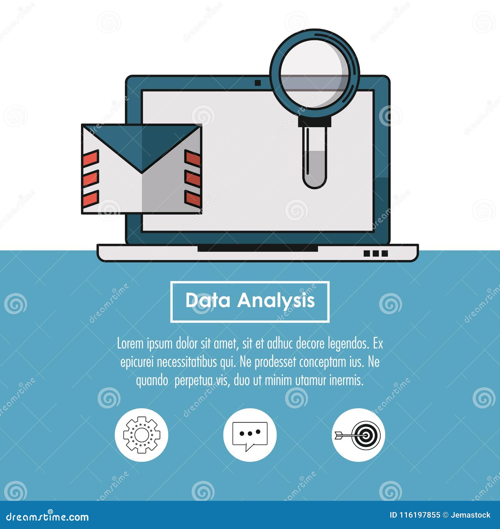 Datenanalyse infographic vektor abbildung. Illustration von management ...