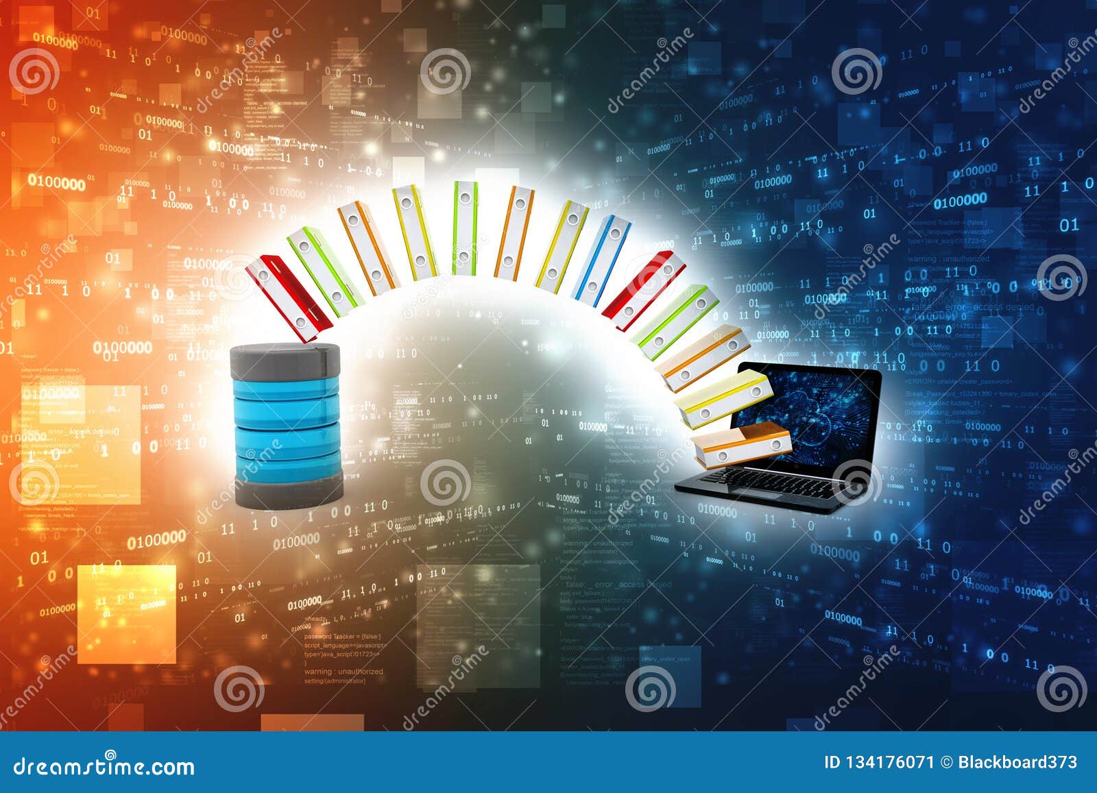 Datenbank Oder Archivkonzept Datenspeicherung, Datenverbund 3d ...