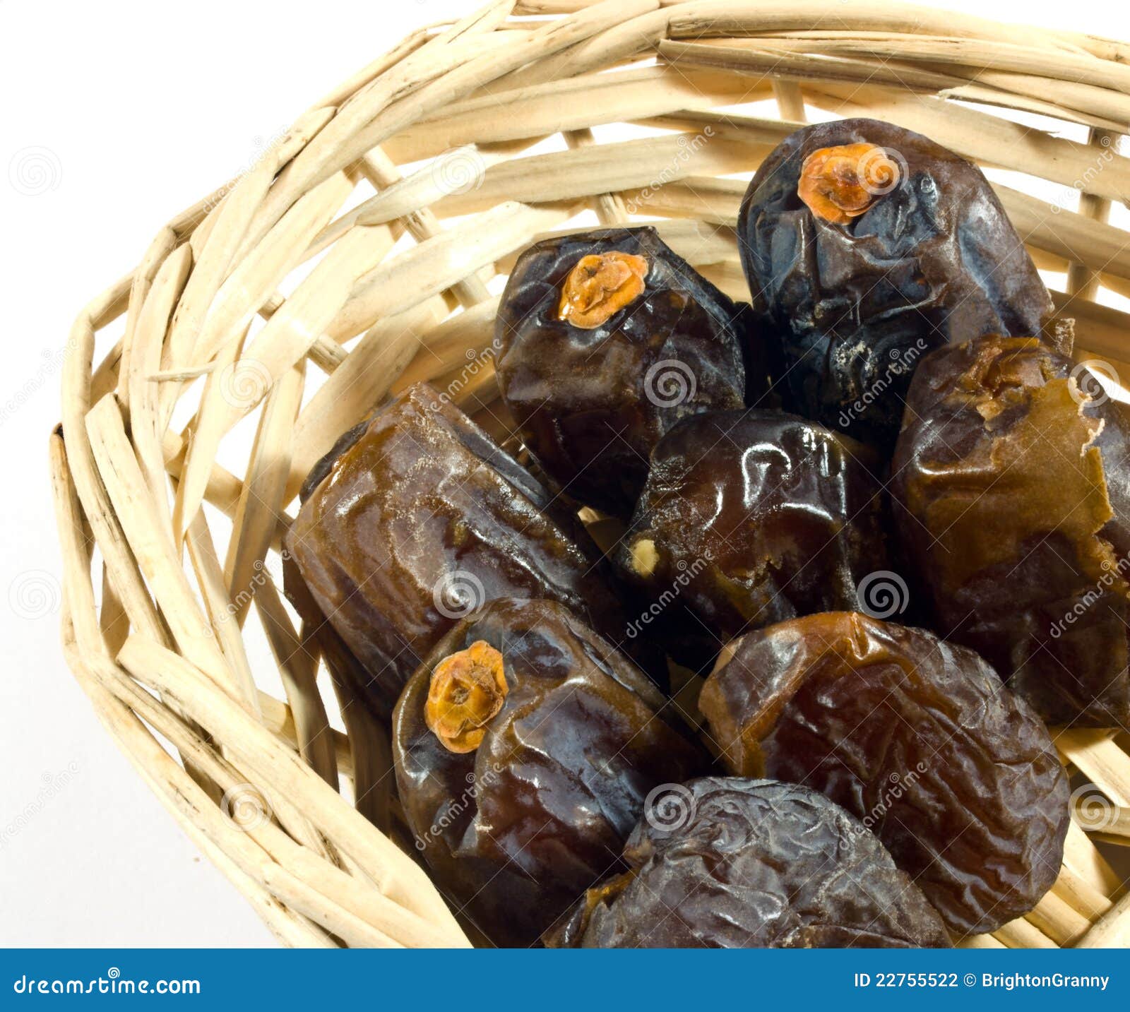 Dates in basket stock photo. Image of dactytifera, eastern - 22755522