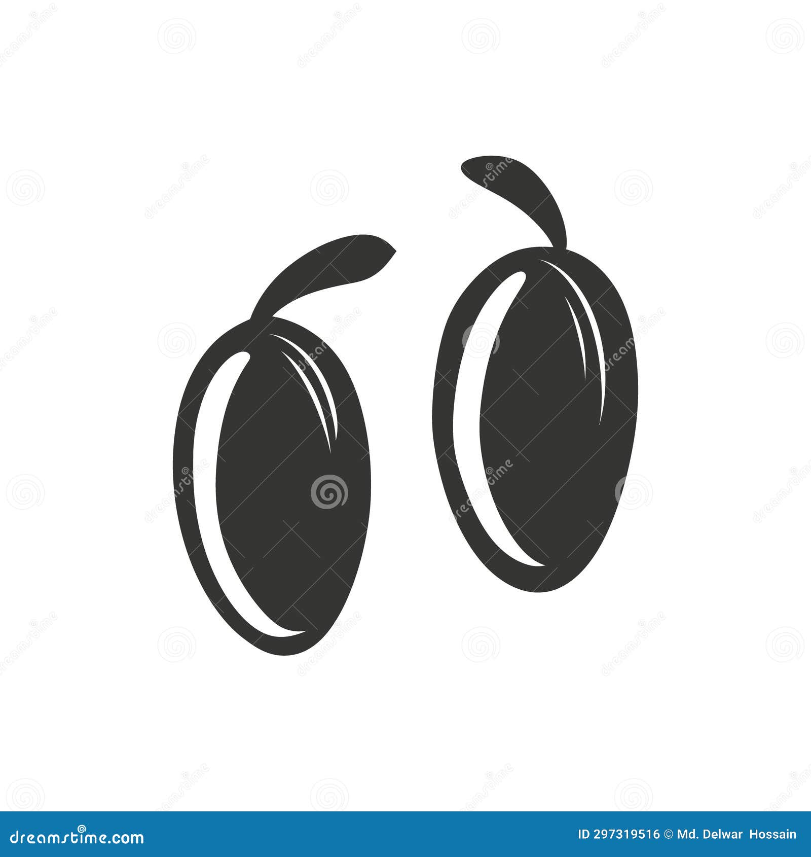 Dates fruit icon stock vector. Illustration of healthy - 297319516