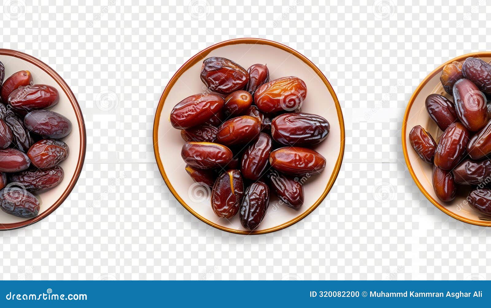 Dates Fruit On Plate Top View, Isolated On Transparent PNG Or White ...