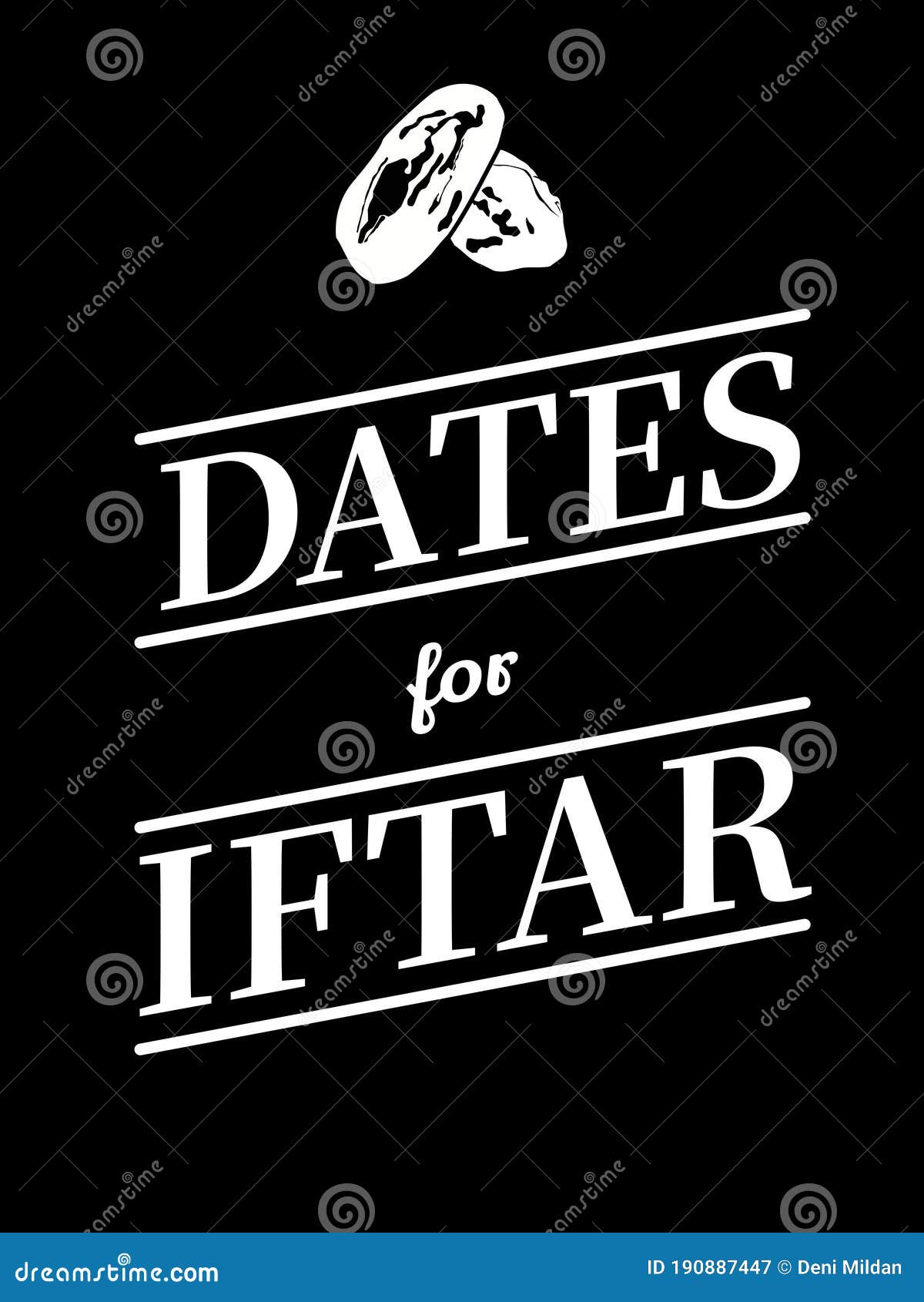 Dates For Iftar Quote Poster Design Cartoon Vector | CartoonDealer.com ...