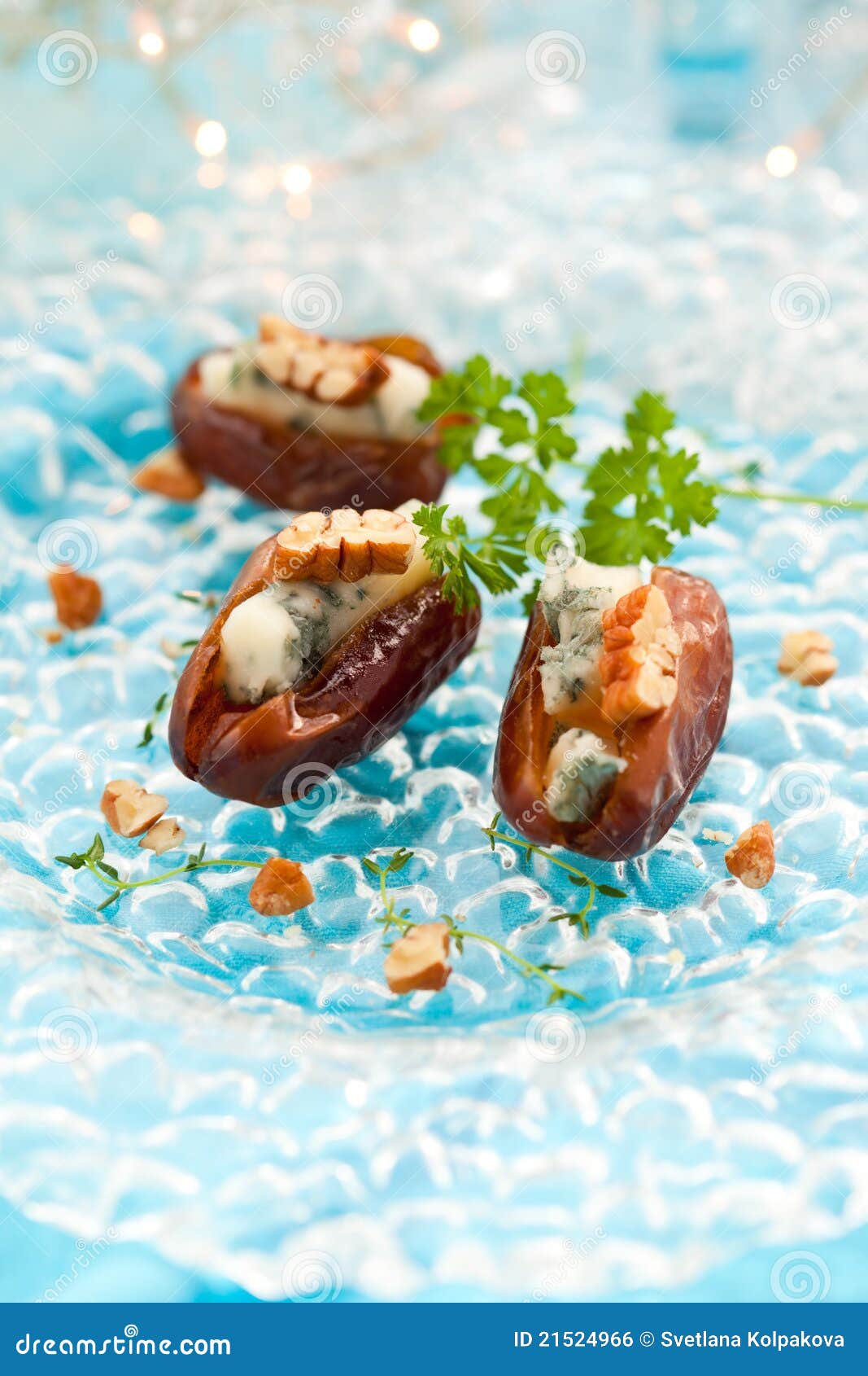 Dates Stuffed with Blue Cheese Stock Photo - Image of date, blue: 21524966