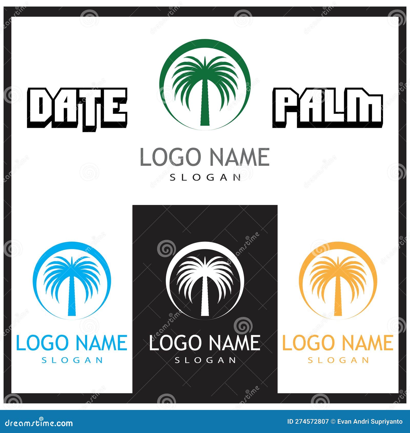 Dates Tree Logo Template Vector Symbol Design Stock Vector ...