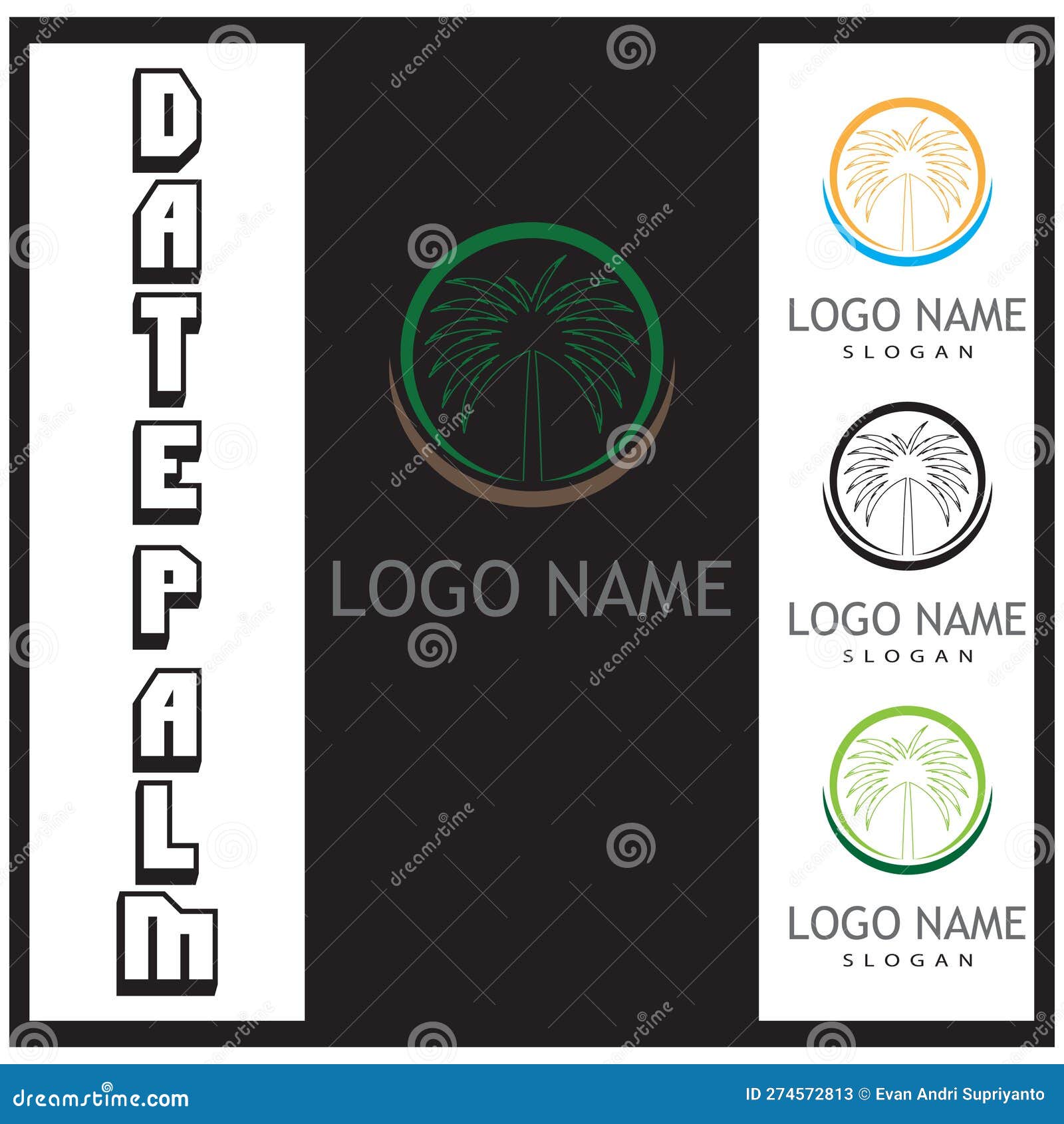 Dates Tree Logo Template Vector Symbol Design Stock Vector ...