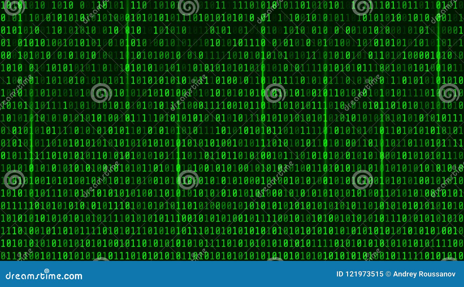 Dati Binari Di Digital E Scorrere Il Fondo Di Codice Binario Tabella ...