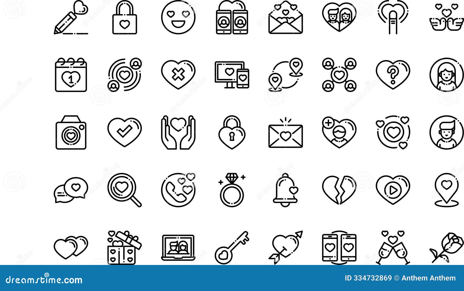 Dating App Icons High-Quality Vector Icons Collection with Editable ...