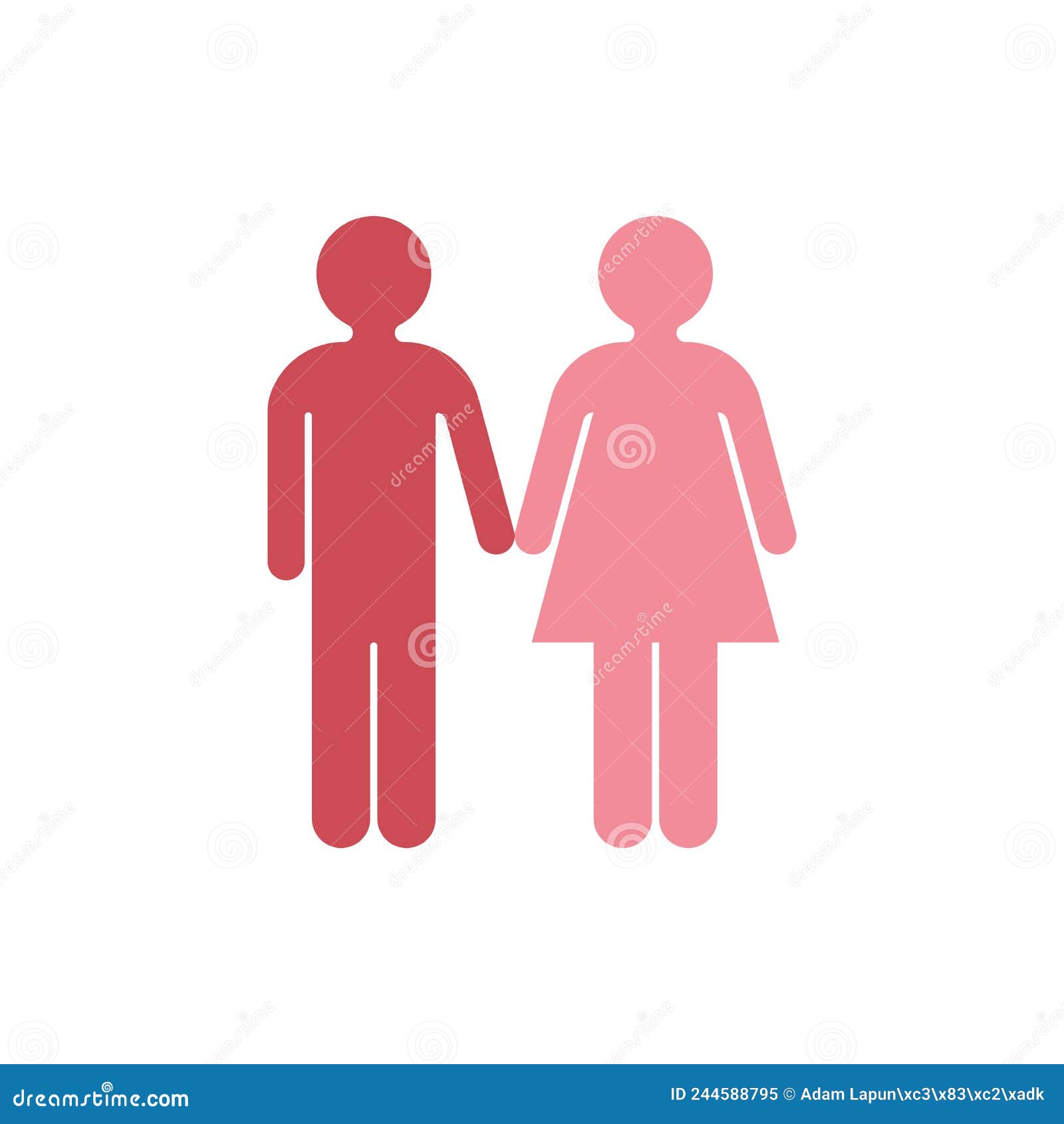 Dating Couple Holding Their Hands Vector Icon Stock Vector ...