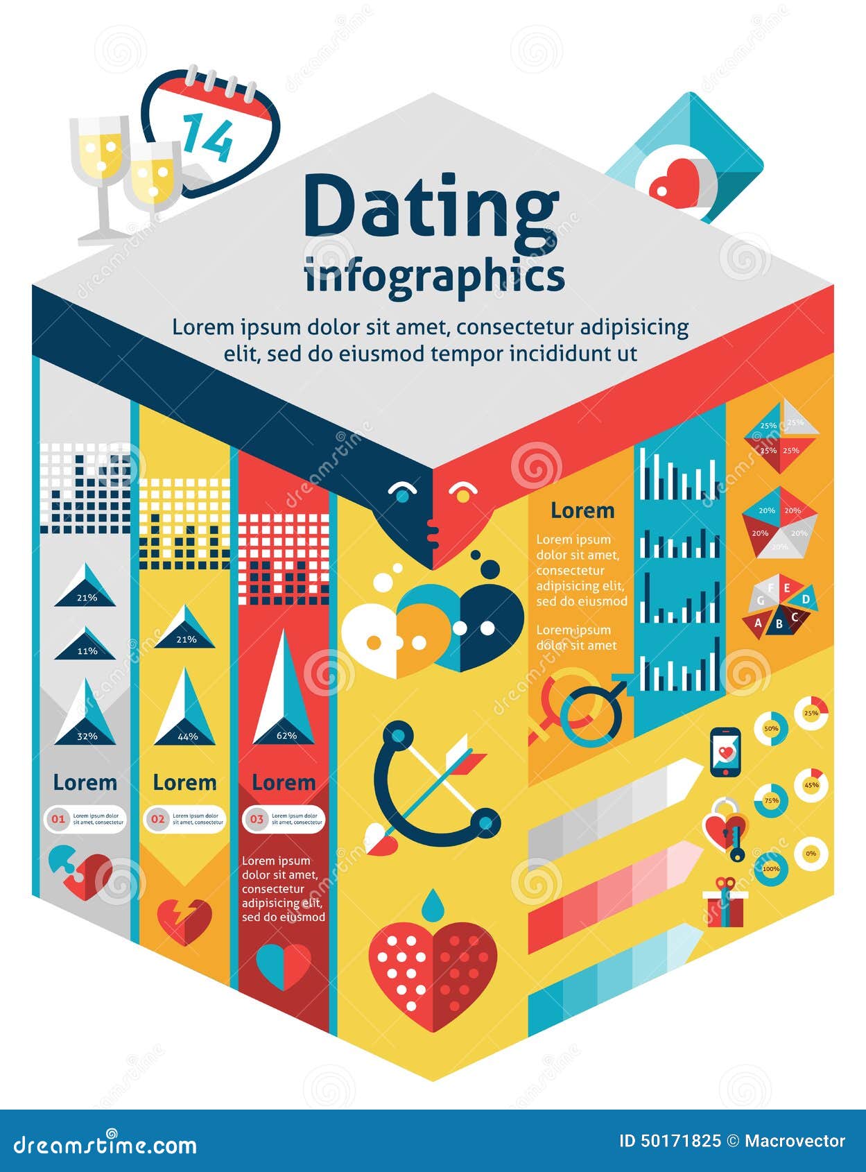Dating Infographics Set stock vector. Illustration of business - 50171825