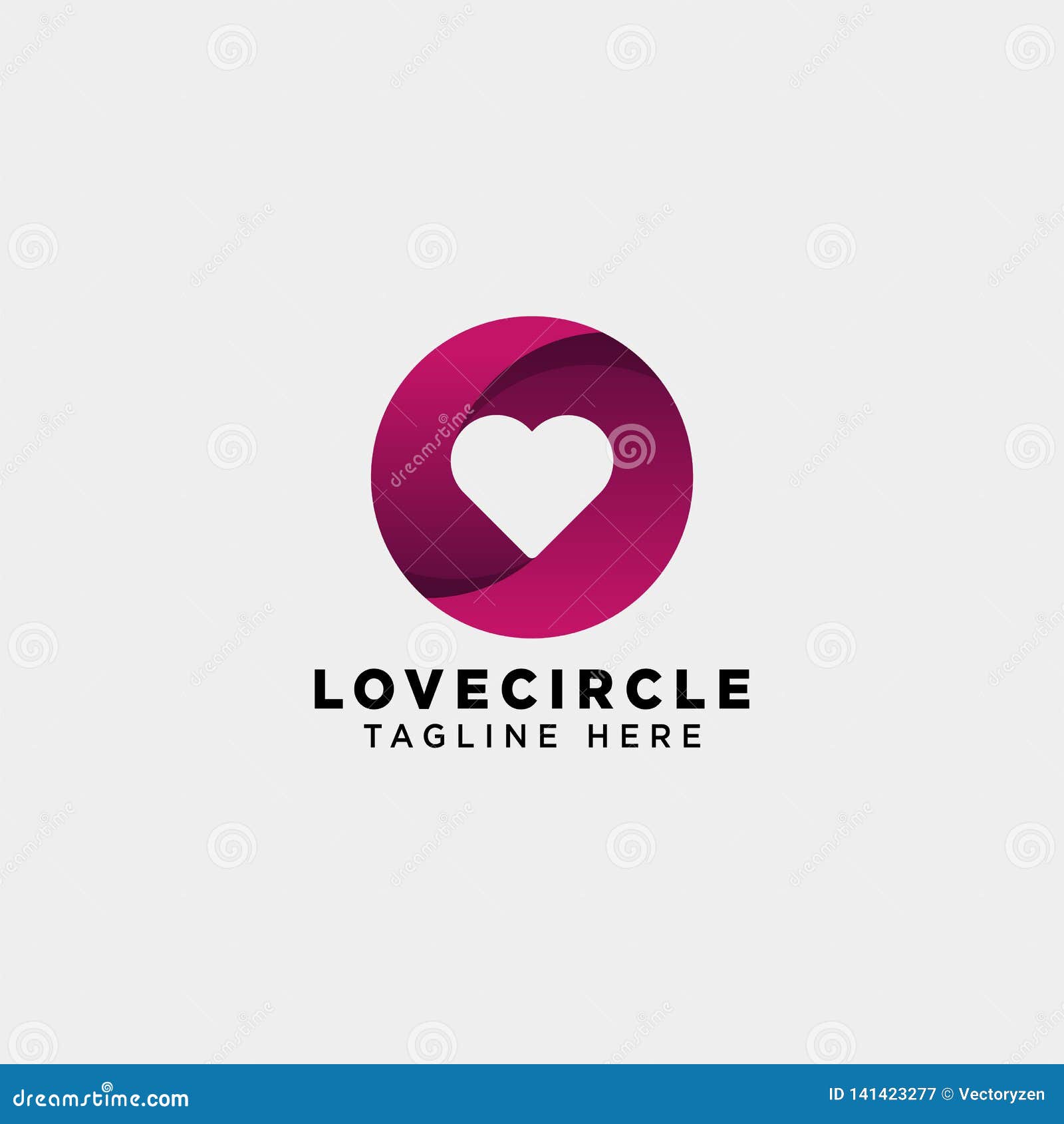 Dating Love Circle Gradient Logo Template Vector Illustration Icon ...