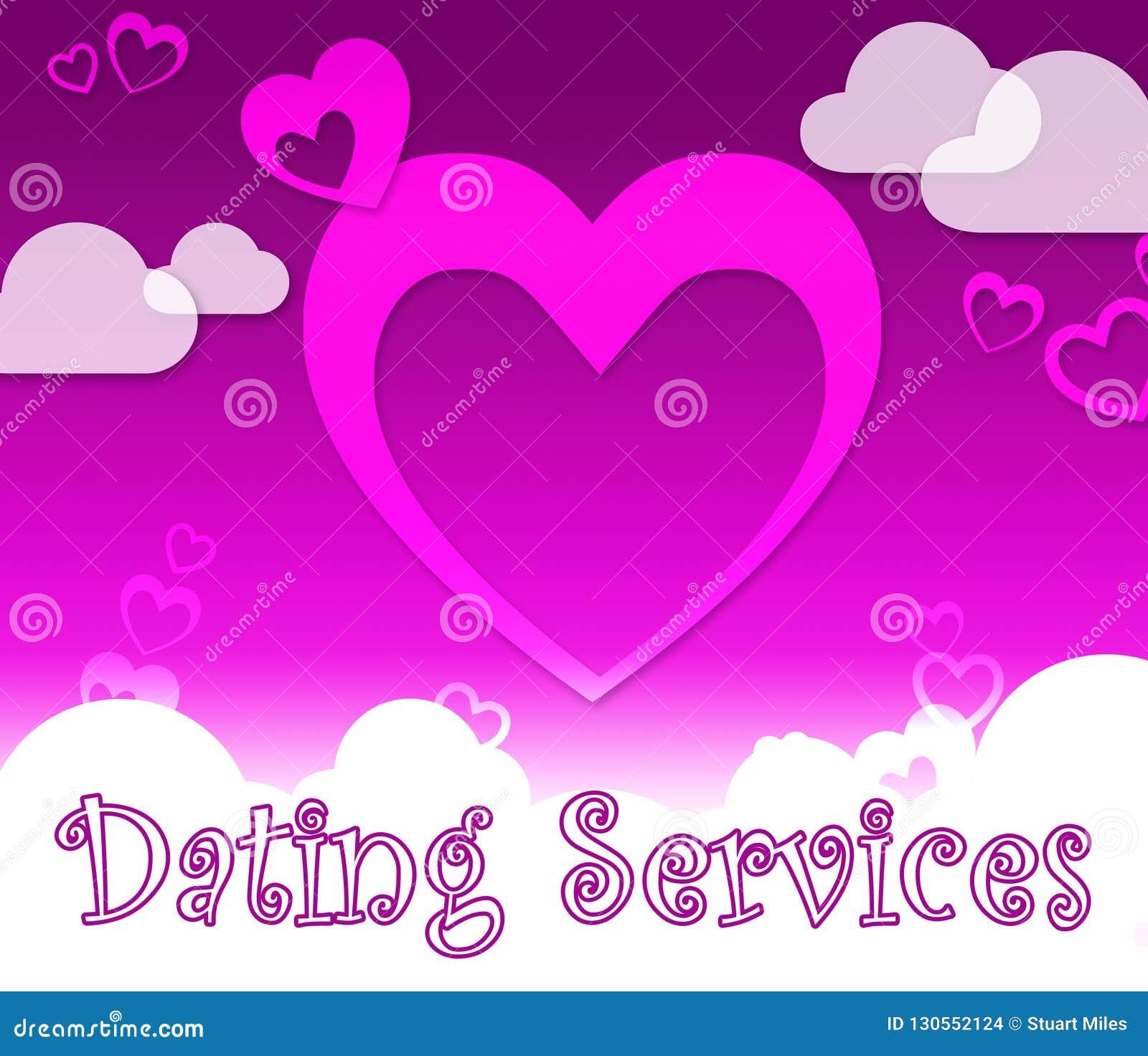 Dating Services Indicates Web Site and Romance Stock Illustration ...