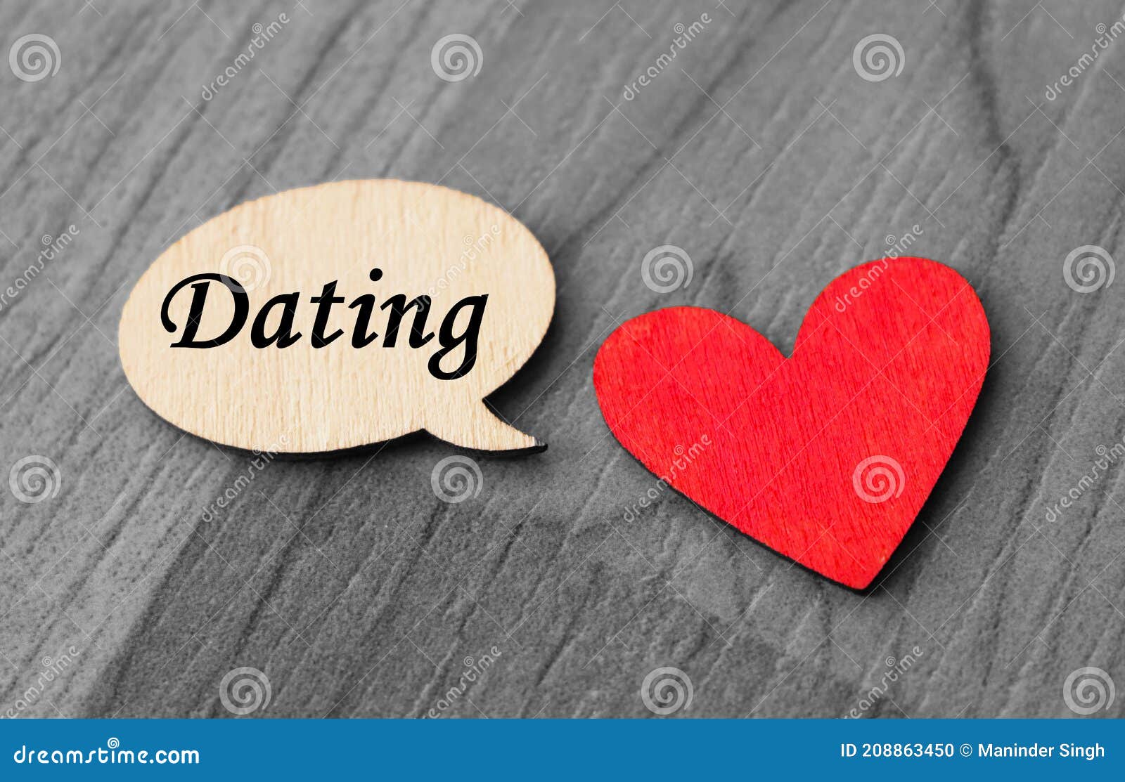 Dating text. stock photo. Image of symbol, wooden, circle - 208863450