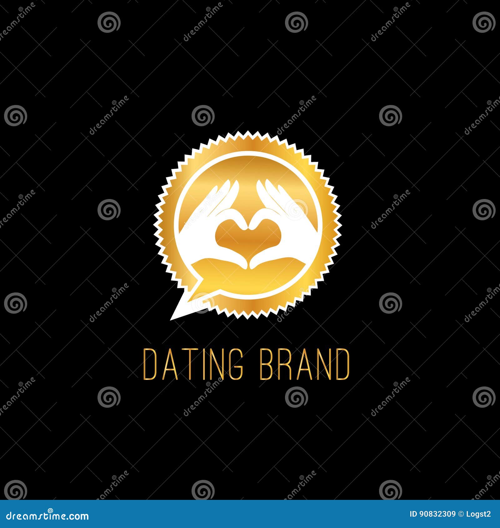 Dating Vector Logo Design Template Stock Vector - Illustration of happy ...