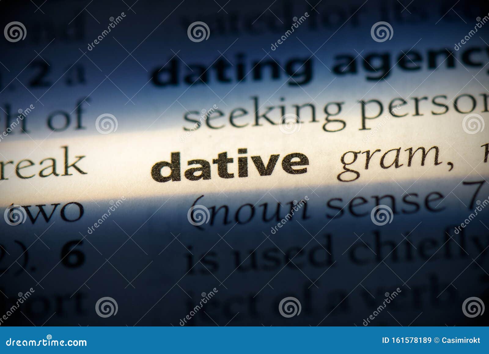 Dative stock image. Image of meaning, info, word, language - 161578189