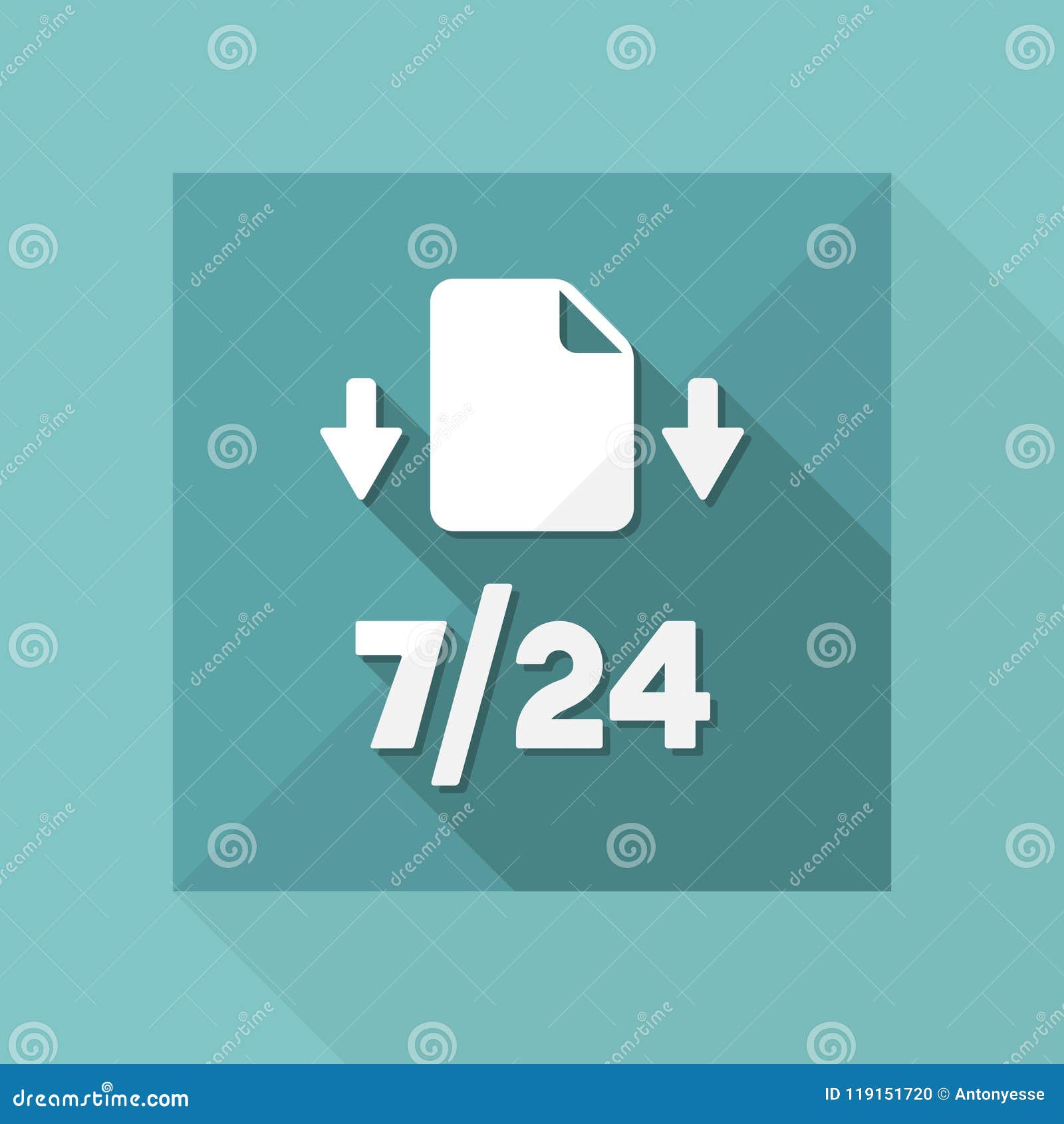 7/24 Dato De La Transferencia Directa - Icono Del Web Del Vector ...