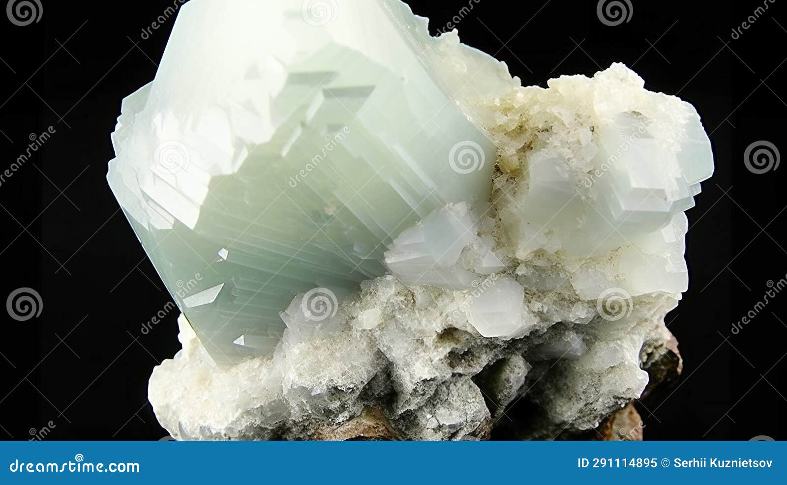 Datolite is Rare Precious Natural Geological Stone on Gradient ...