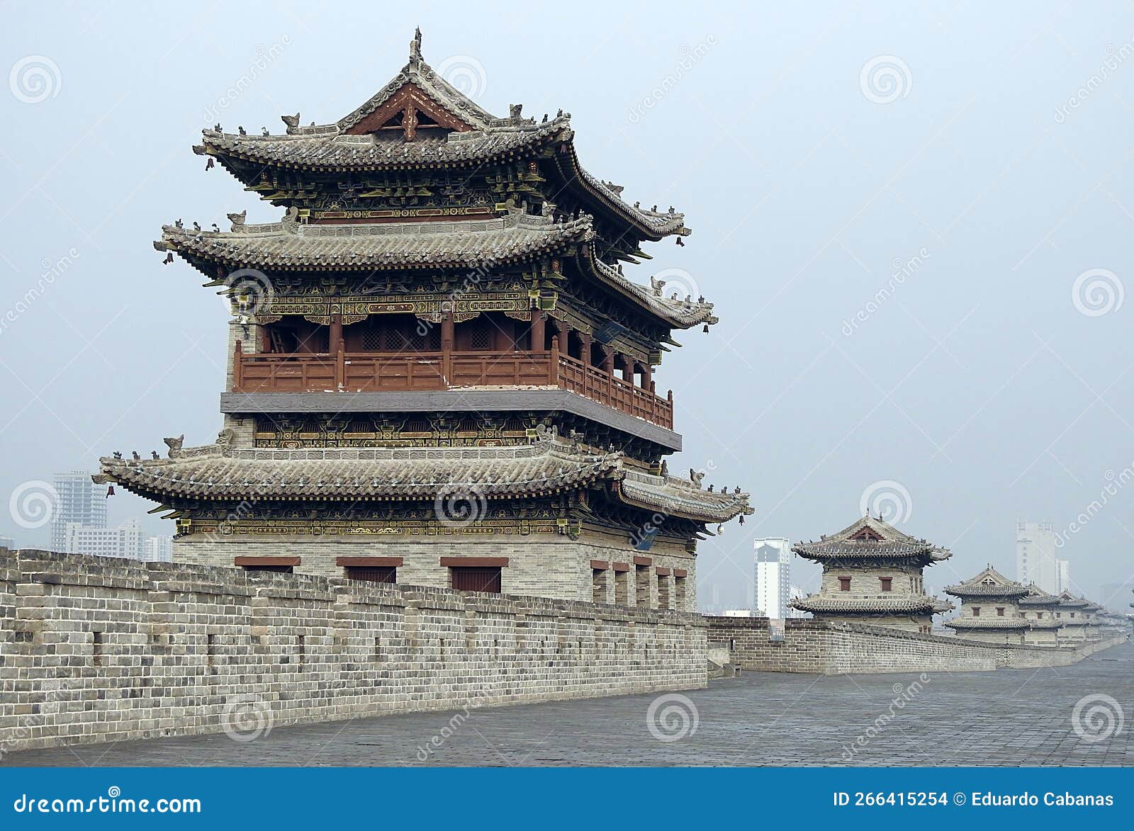 Datong, View of the City Wall, China Stock Photo - Image of tourist ...