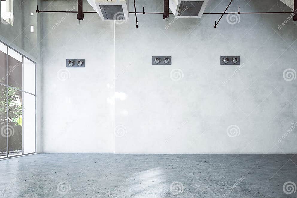 Dator Frambragt Tomt Rum 3D Stock Illustrationer - Illustration av inre ...