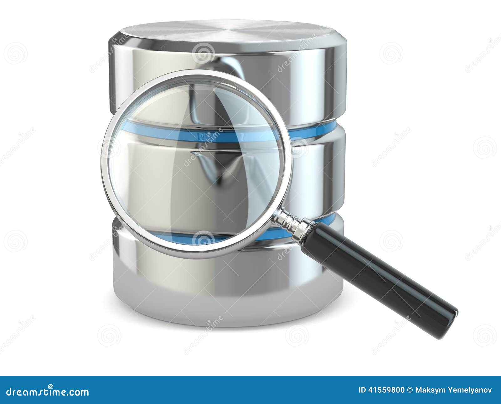 Datos De La Búsqueda Base De Datos Y Lupa Stock de ilustración ...