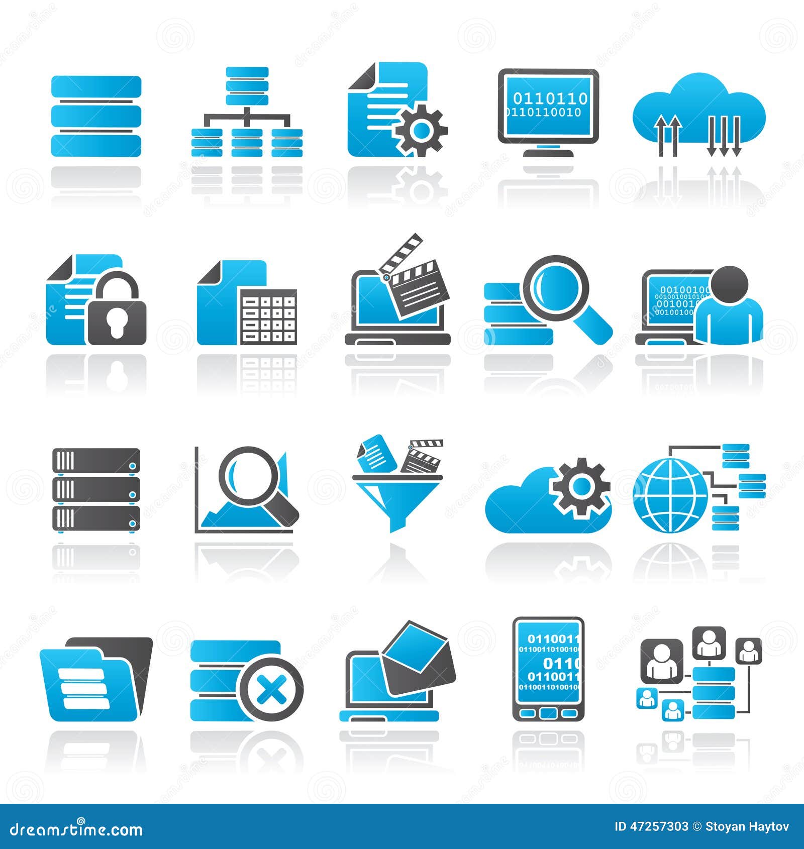 Datos E Iconos Del Analytics Ilustración del Vector - Ilustración de ...