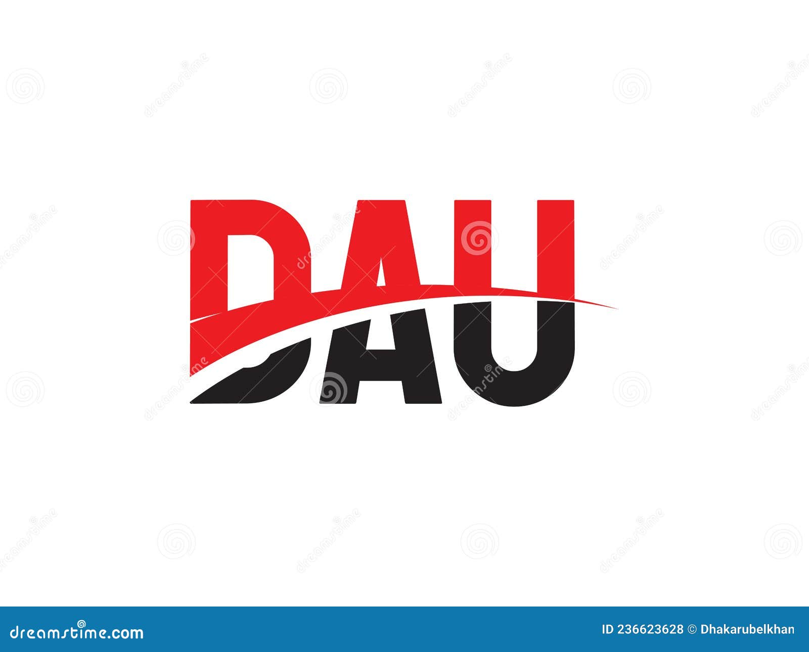 DAU Letter Initial Logo Design Vector Illustration Stock Vector ...